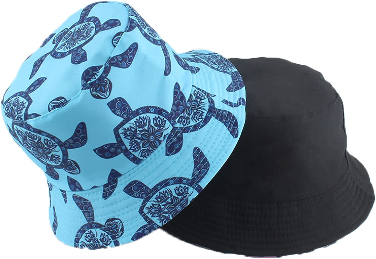 CoCopeaunts Blue Bucket Hats Men Summer Fisherman Hat Outdoor Foldable ...