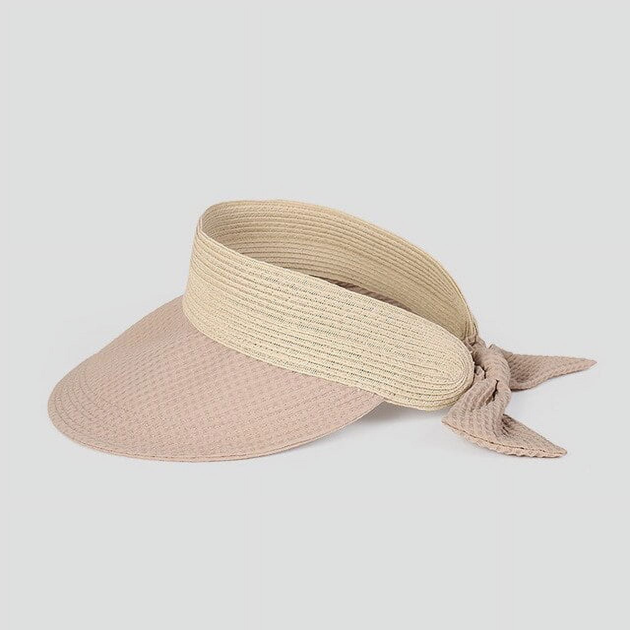 CoCopeaunts Bowknot Sun Hats For Women Foldable Wide Brim Empty Top ...