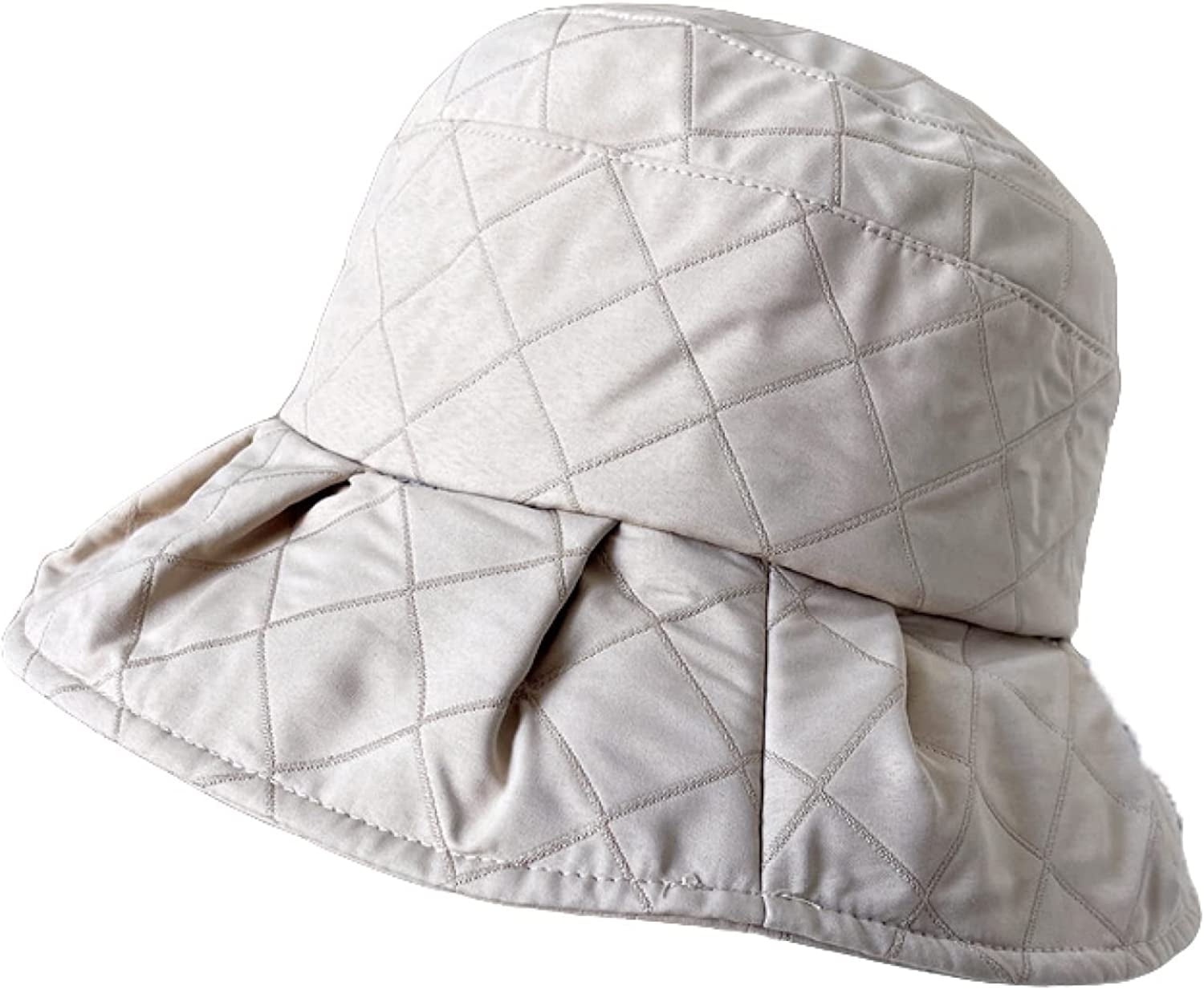 CoCopeaunts Bucket Hat for Women Pleated Wide Brim Fisherman Hat Solid ...