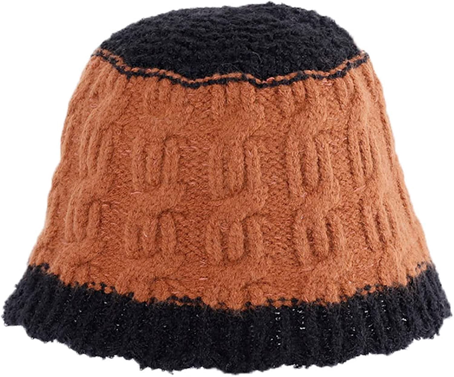 CoCopeaunts Bucket Hats for Mens Foldable Fashion Solid Color Knit Hat ...