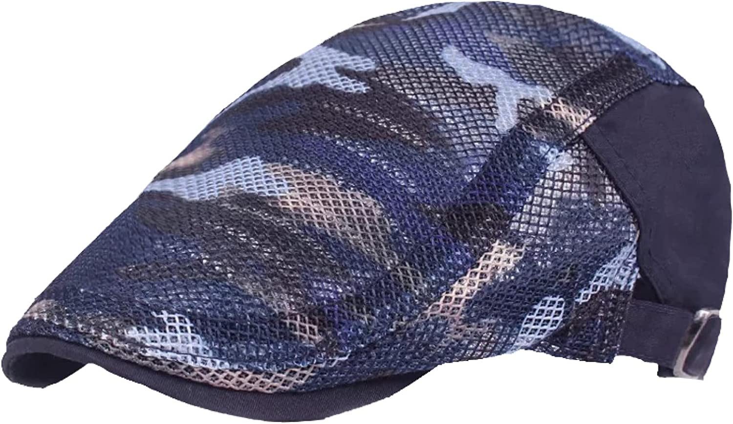 CoCopeaunts Camouflage Newsboy Cap Men Breathable Mesh Gatsby Hat ...