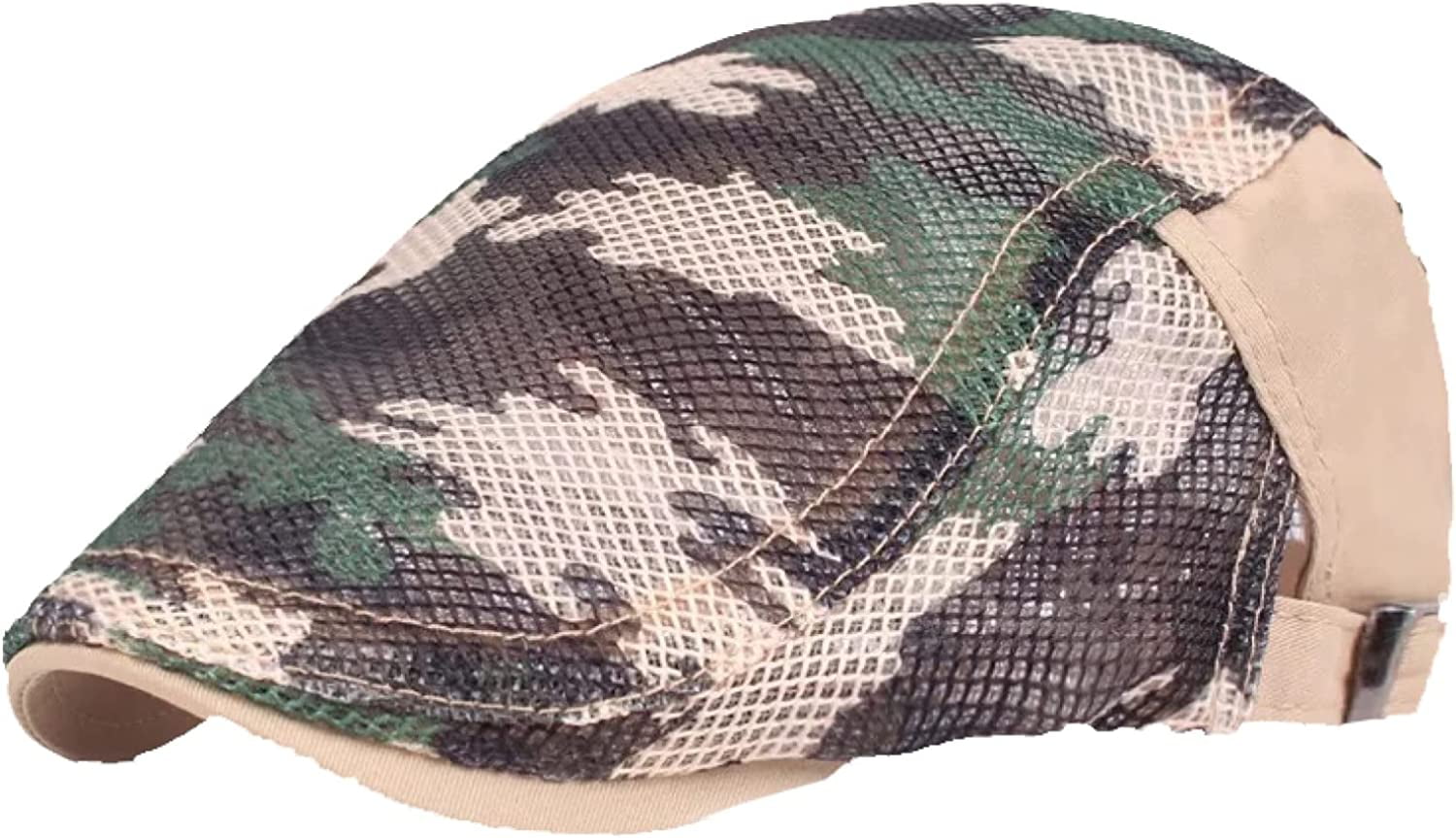 CoCopeaunts Camouflage Newsboy Cap Men Breathable Mesh Gatsby Hat ...