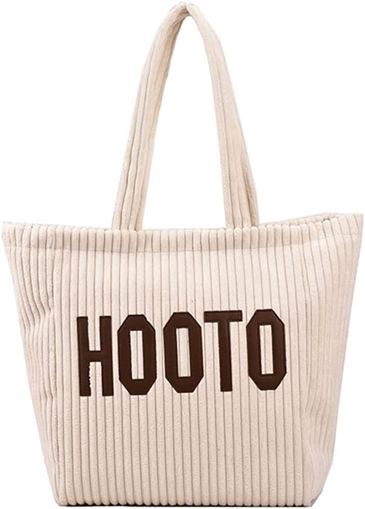 CoCopeaunts Corduroy Tote Bag for Women Large Zipper Hobo Bag Fashion ...