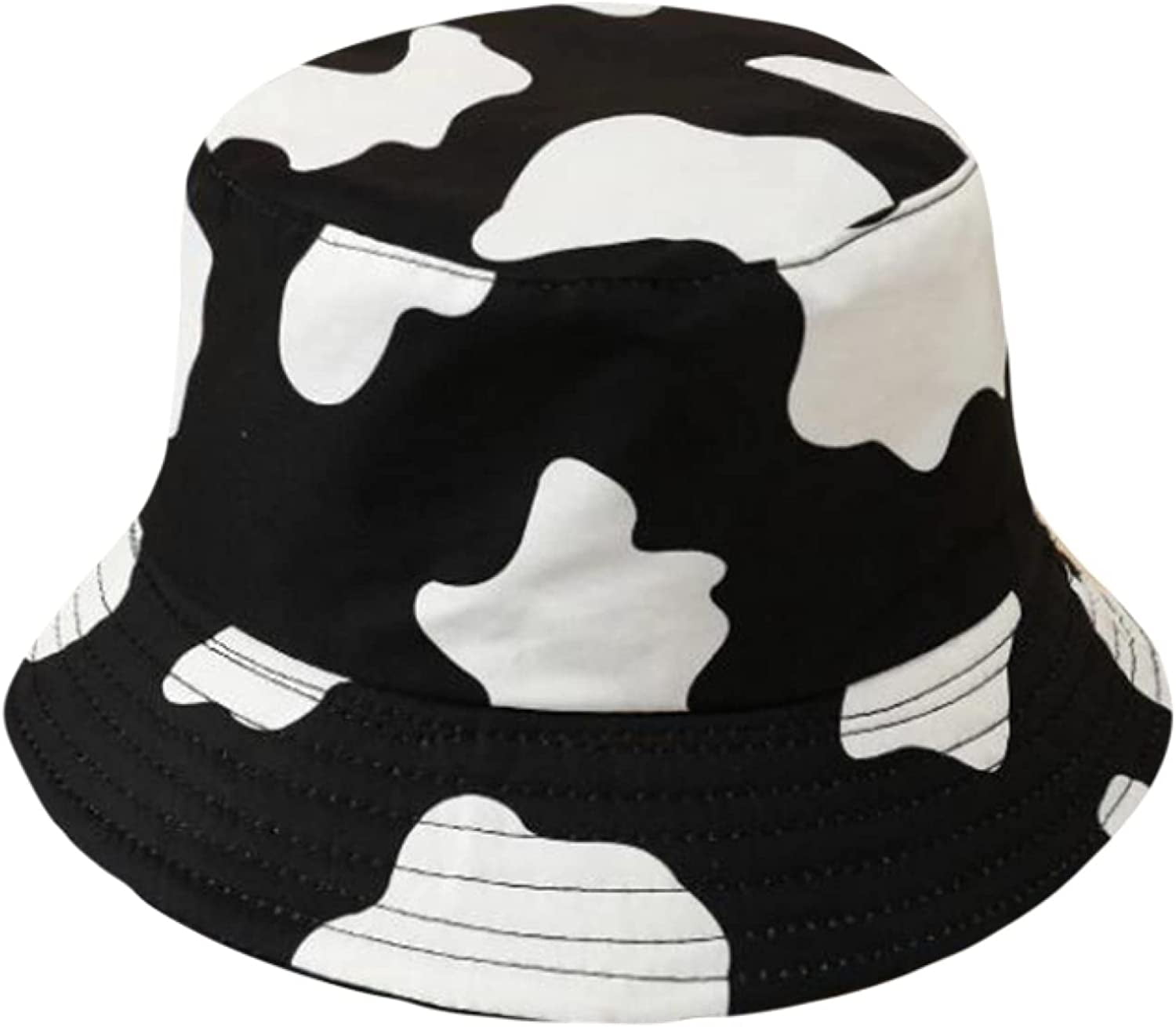 CoCopeaunts Cow Bucket Hat for Men Summer Creative Double-Sided Wear ...