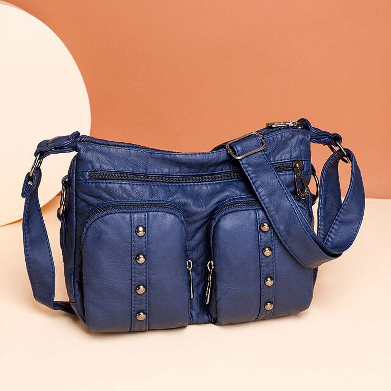CoCopeaunts Crossbody Bags Soft PU Leather Female Tote Bag Multi-pocket ...