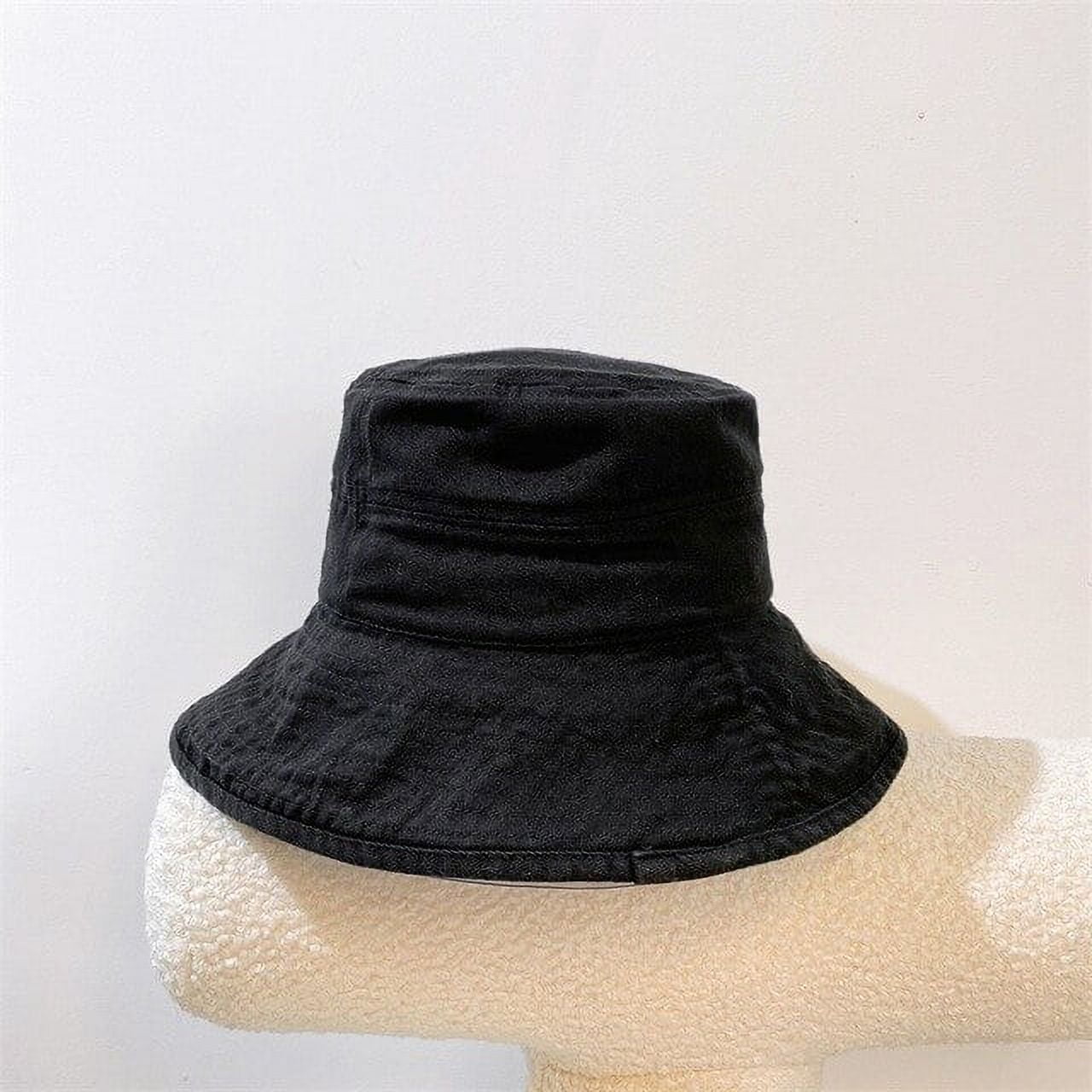 CoCopeaunts Denim Bucket Hats For Women Spring Summer Wide Brim Sun ...