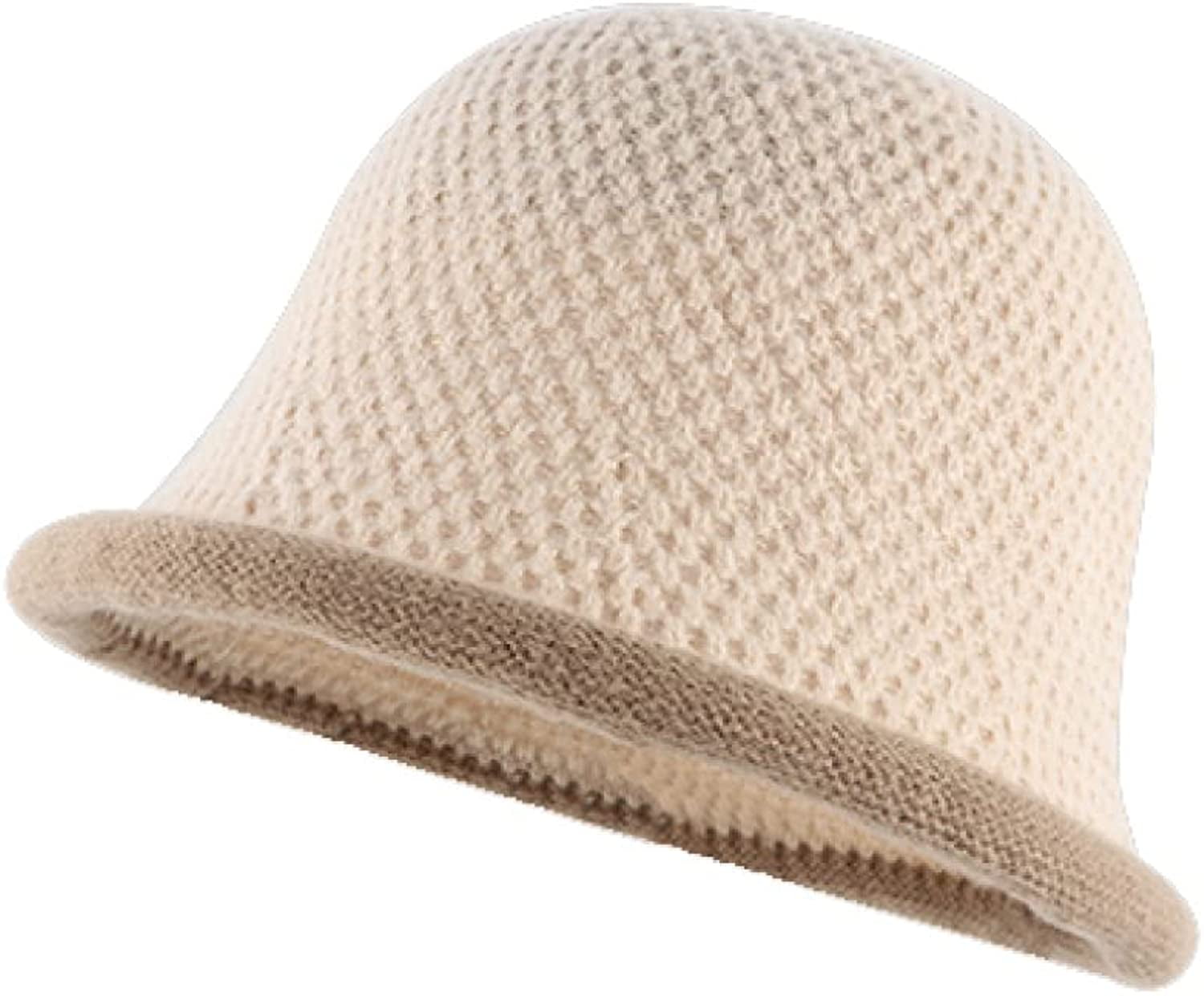 CoCopeaunts Dome Bucket Hat Women Matching Knitting Hats Warm Roll-up ...