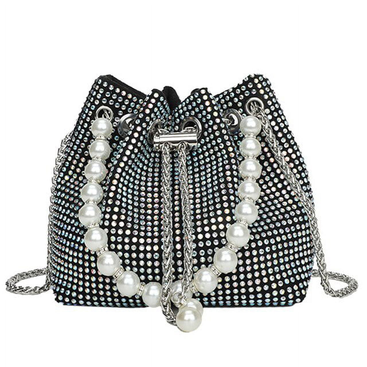 CoCopeaunts Fashion Rhinestone Shoulder Women Evening Clutch Pearl ...