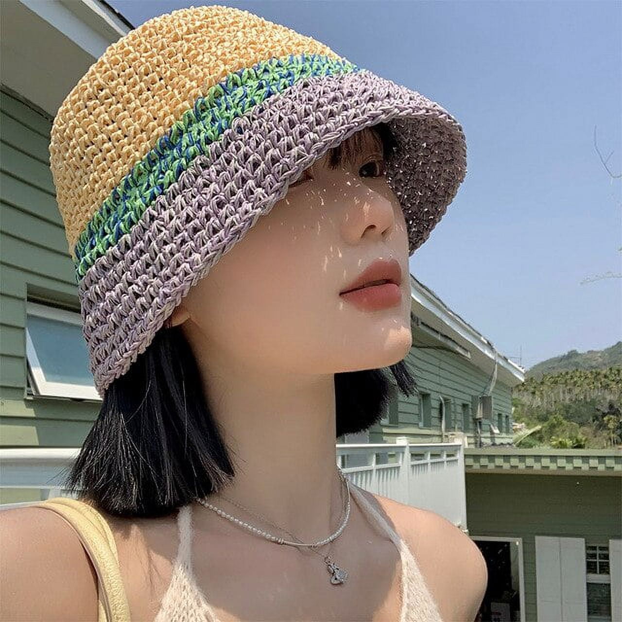 CoCopeaunts Knitted Mix-color Bucket Hats For Women Spring Summer ...