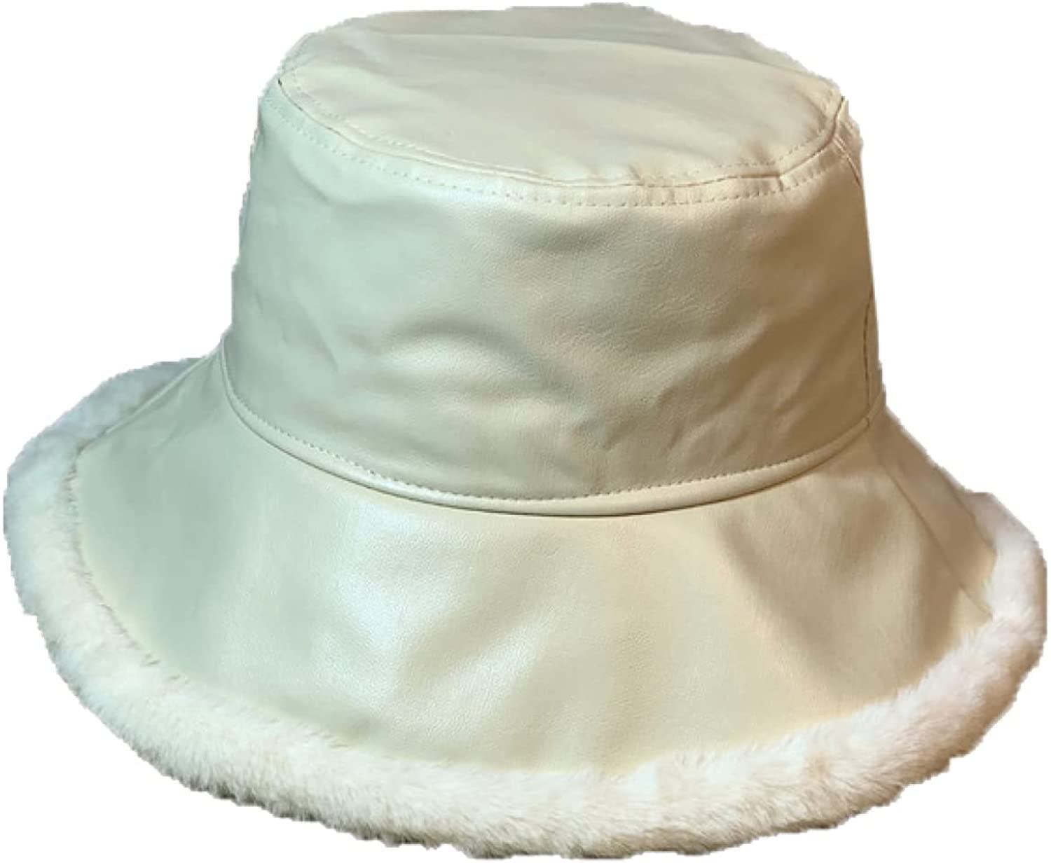 CoCopeaunts Large Bucket Hat Men British Style Leather Winter Warm ...