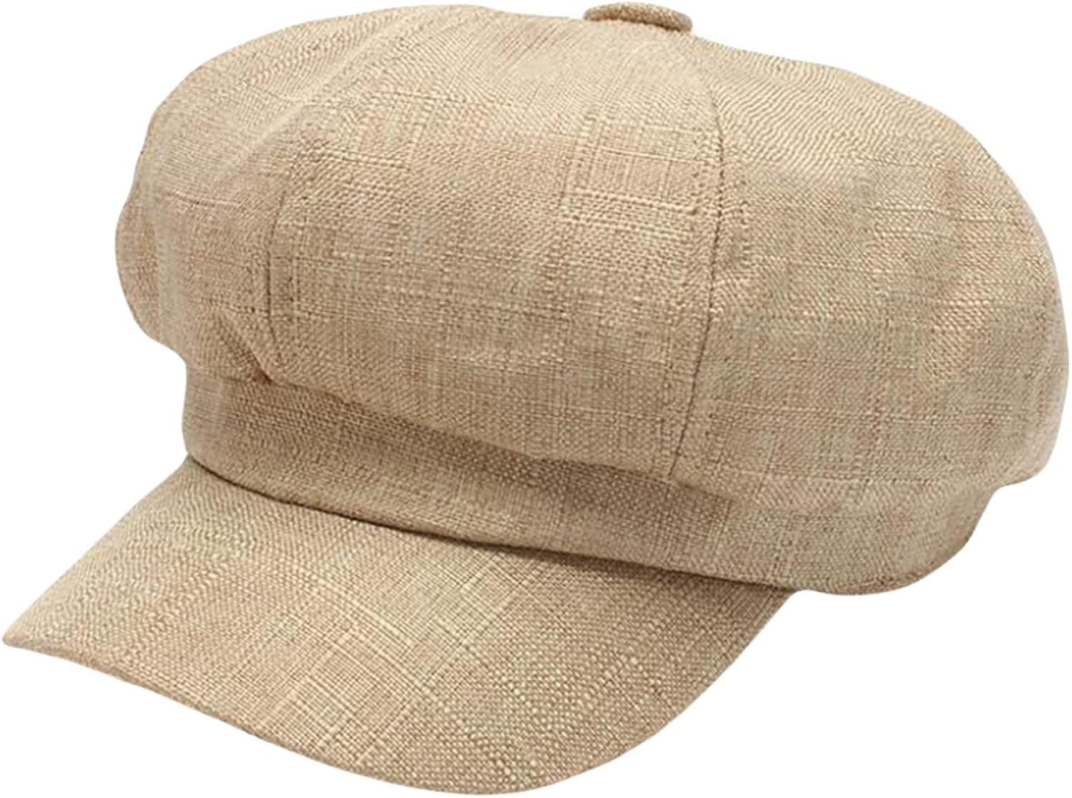 CoCopeaunts Linen Newsboy Cap Women French Painter Hat Ladies Spring ...