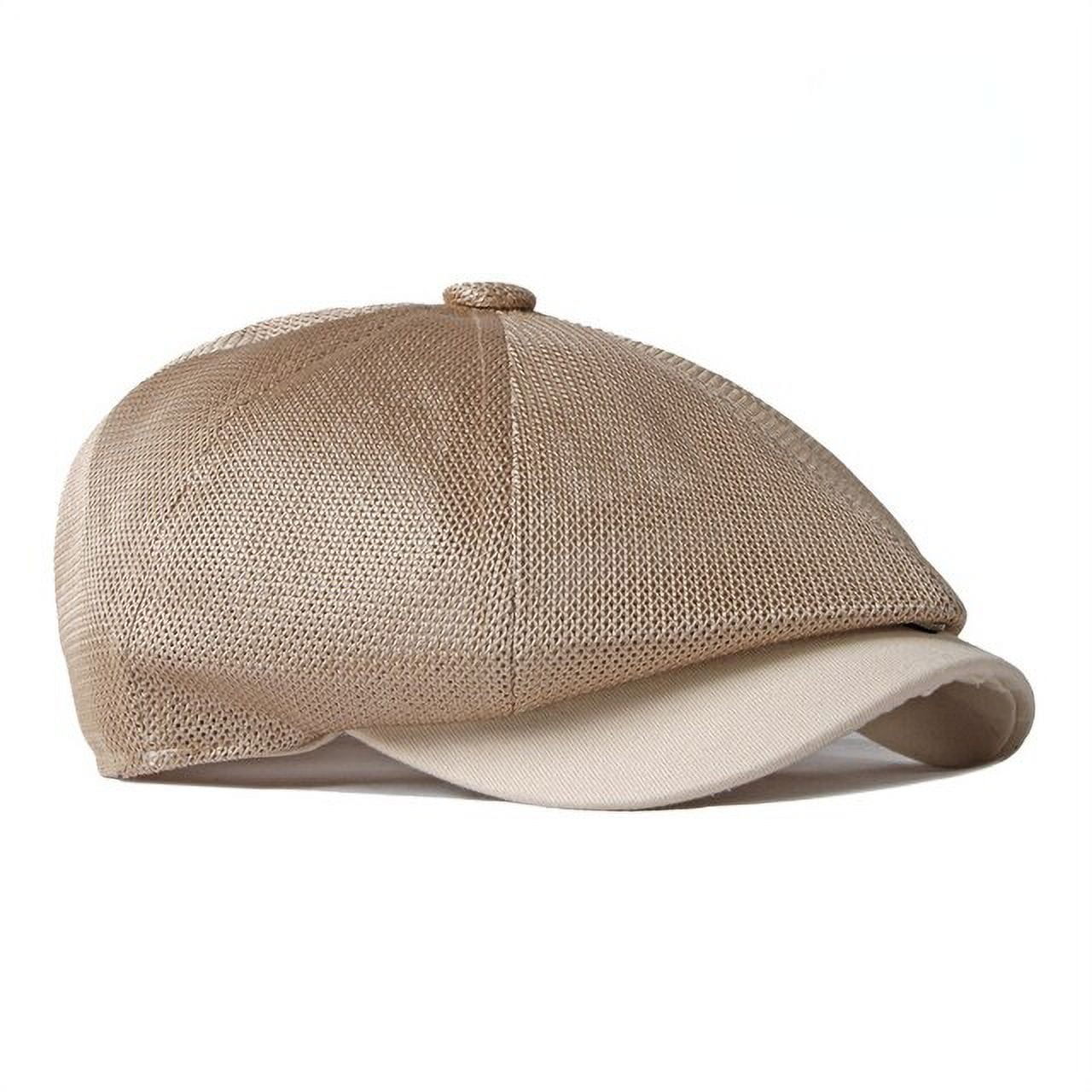 CoCopeaunts Men Cap New Mesh Newsboy Caps Summer Breathable Berets ...