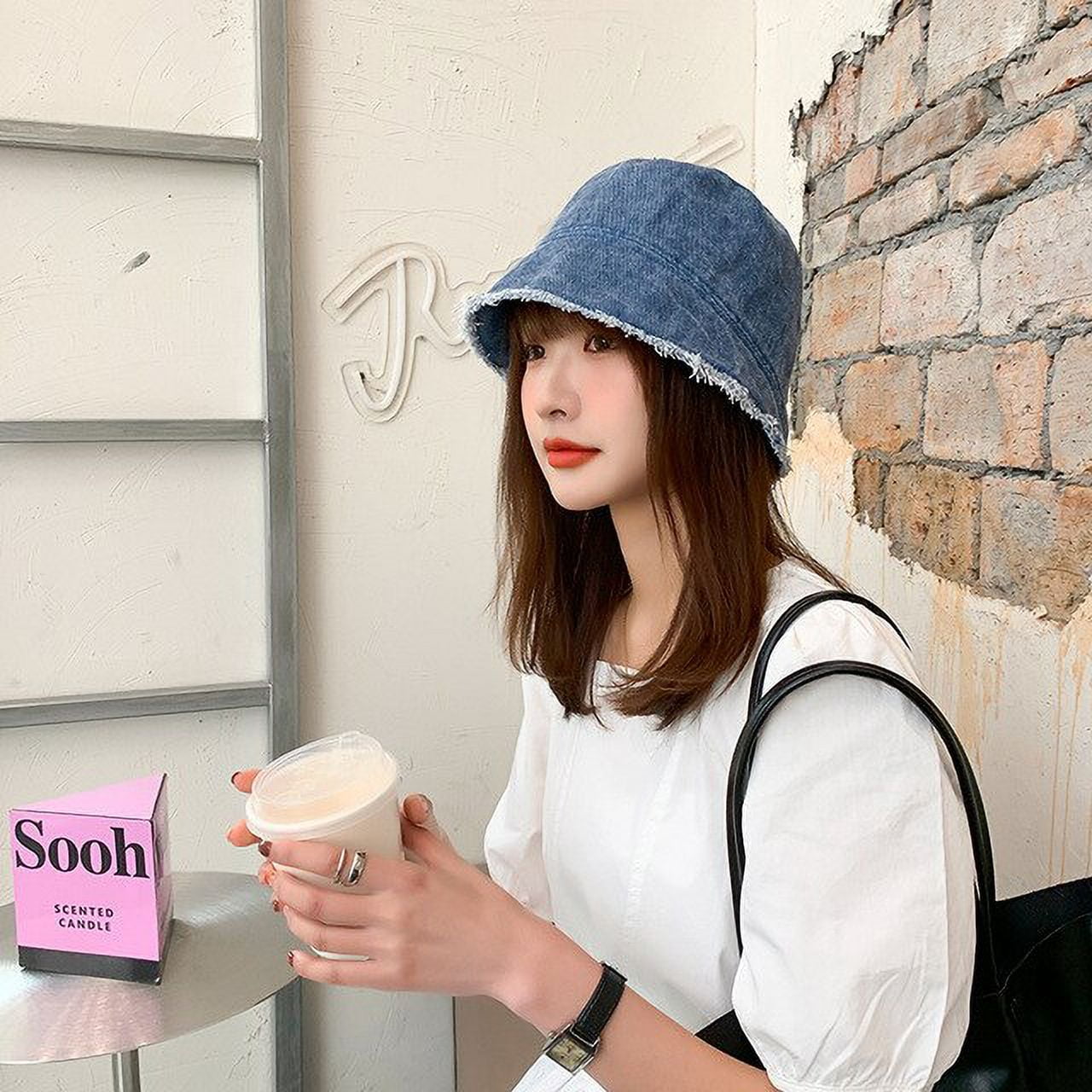 CoCopeaunts New Denim Washed Bucket Hats Women Men Bob Folding ...