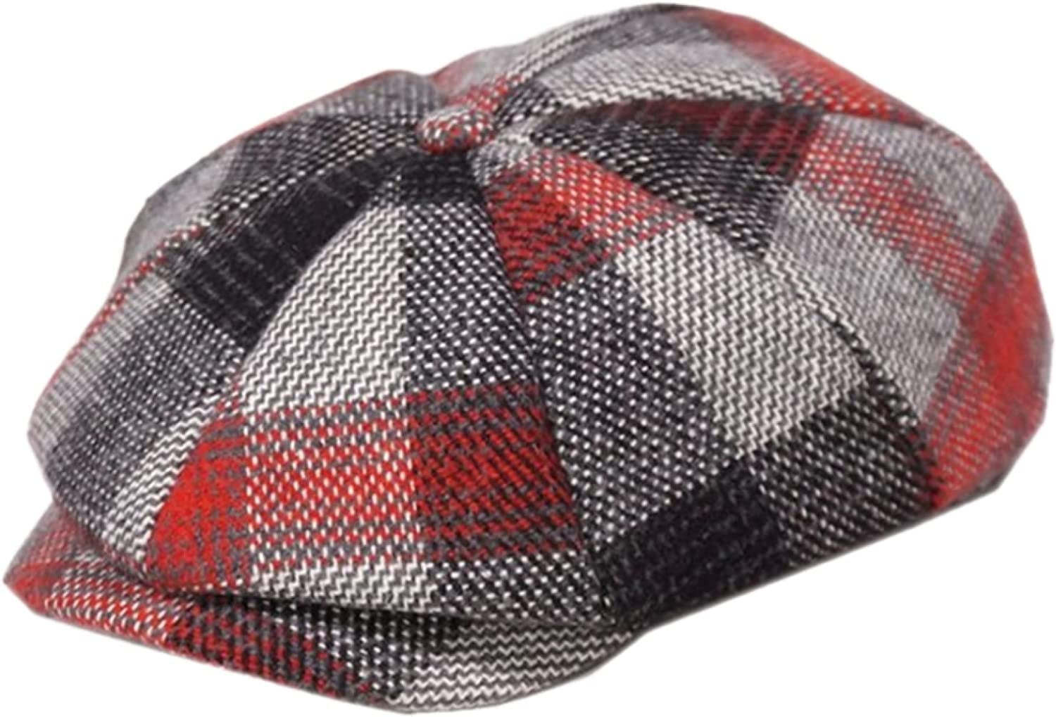 CoCopeaunts Newsboy Cap Men Women Vintage Tweed Octagonal Cap Woolen ...