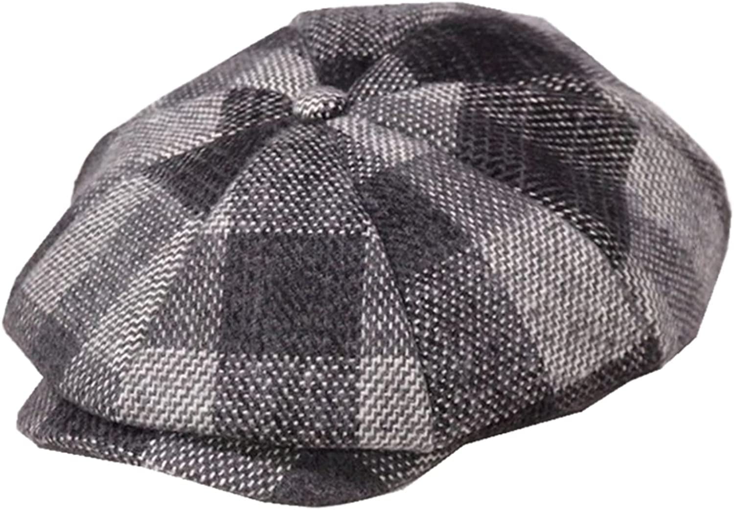 CoCopeaunts Newsboy Cap Men Women Vintage Tweed Octagonal Cap Woolen ...
