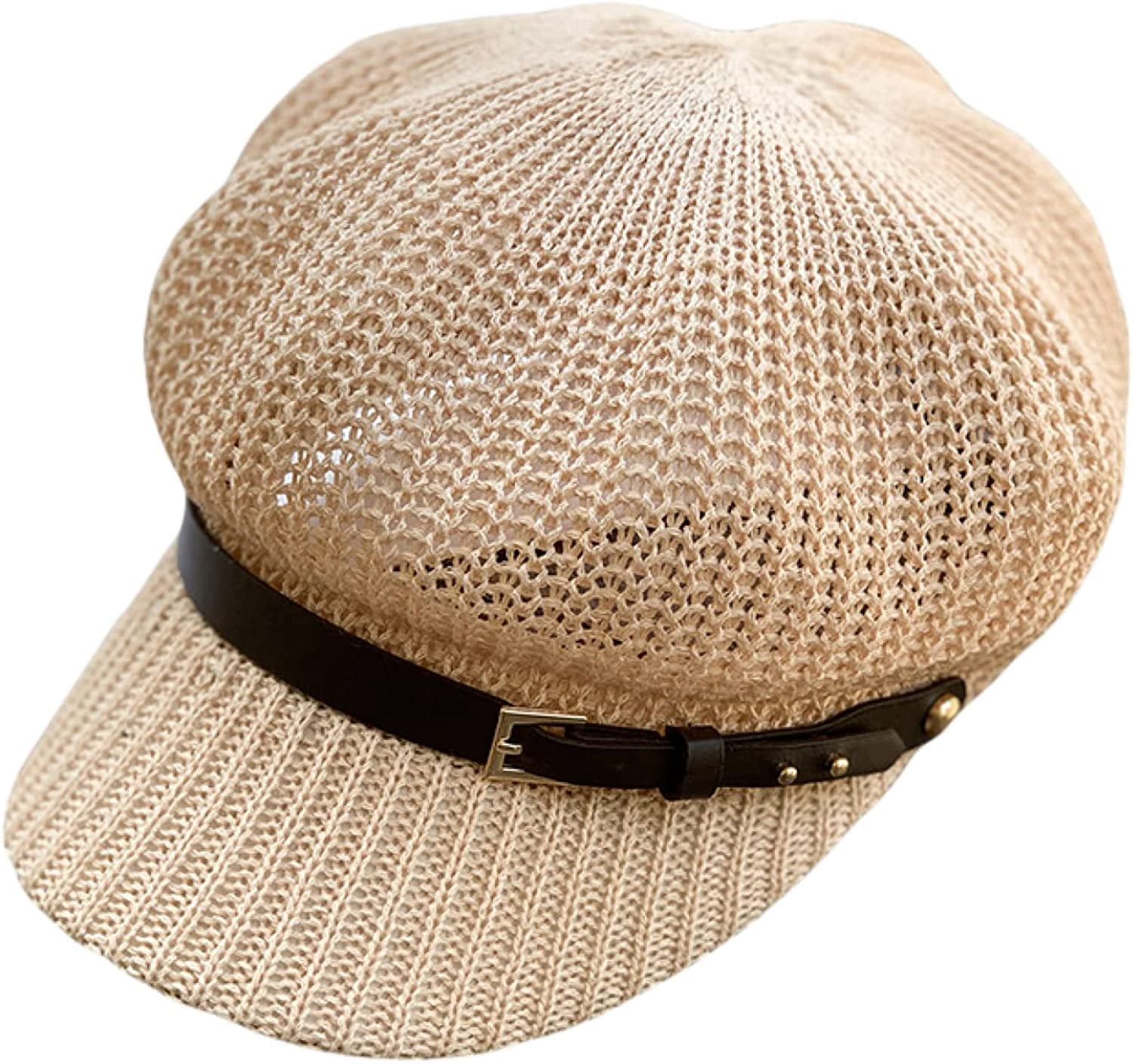 CoCopeaunts Newsboy Cap Summer Women Knit Mesh Breathable Baker Boy ...