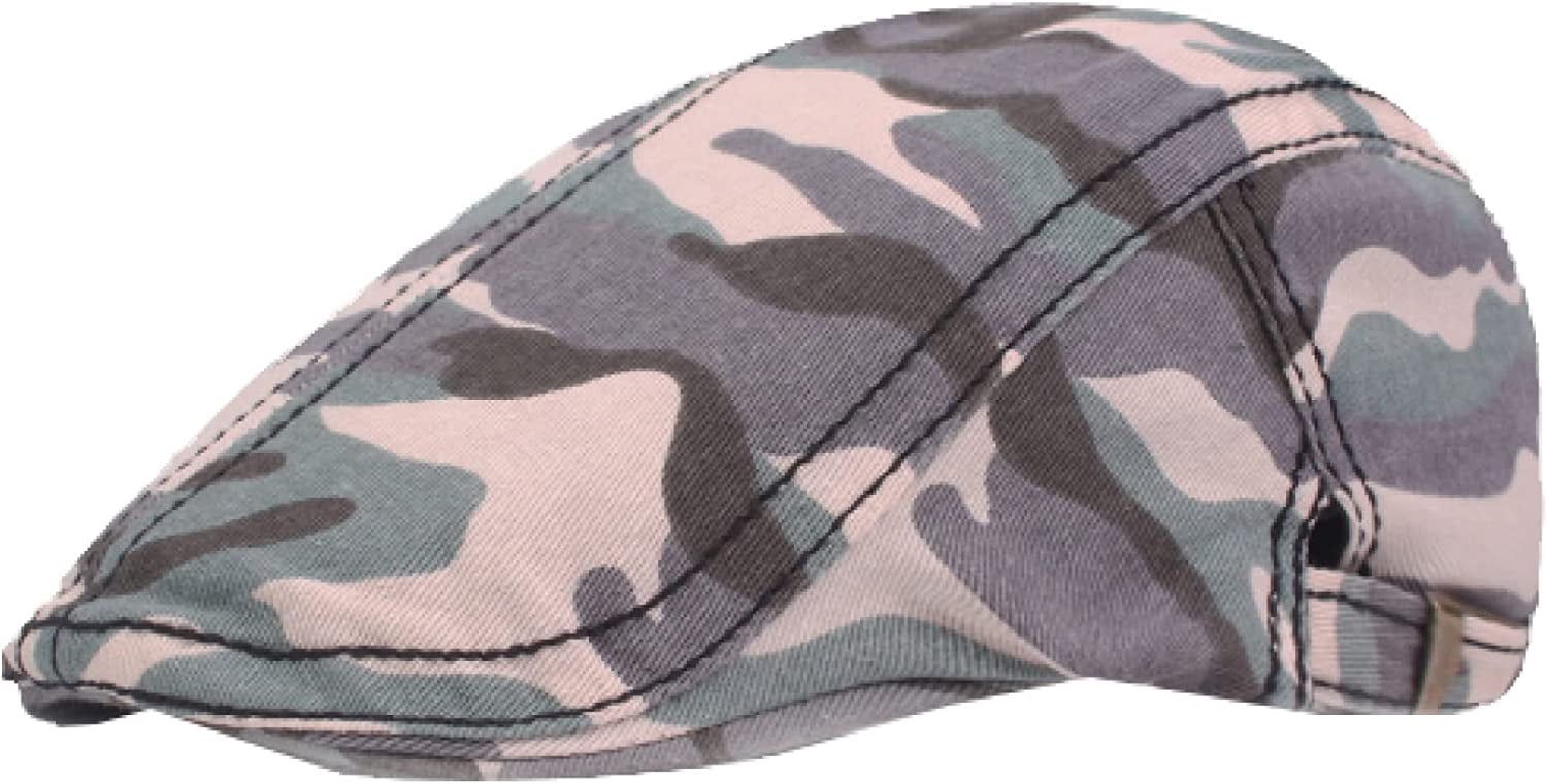 CoCopeaunts Newsboy Cap Vintage Classic Camo Beret Unisex Newsboy Hat ...