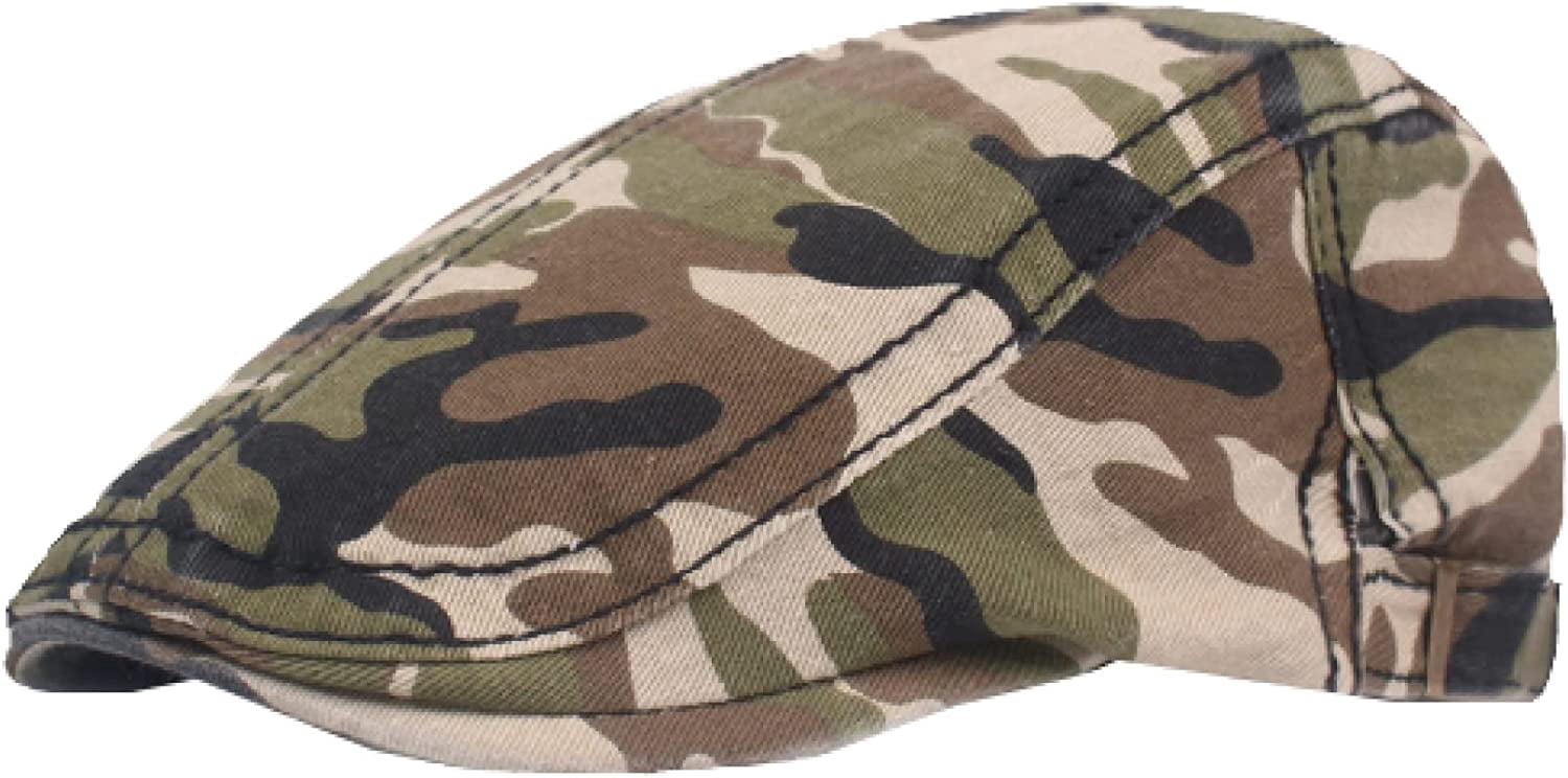 CoCopeaunts Newsboy Cap Vintage Classic Camo Beret Unisex Newsboy Hat ...