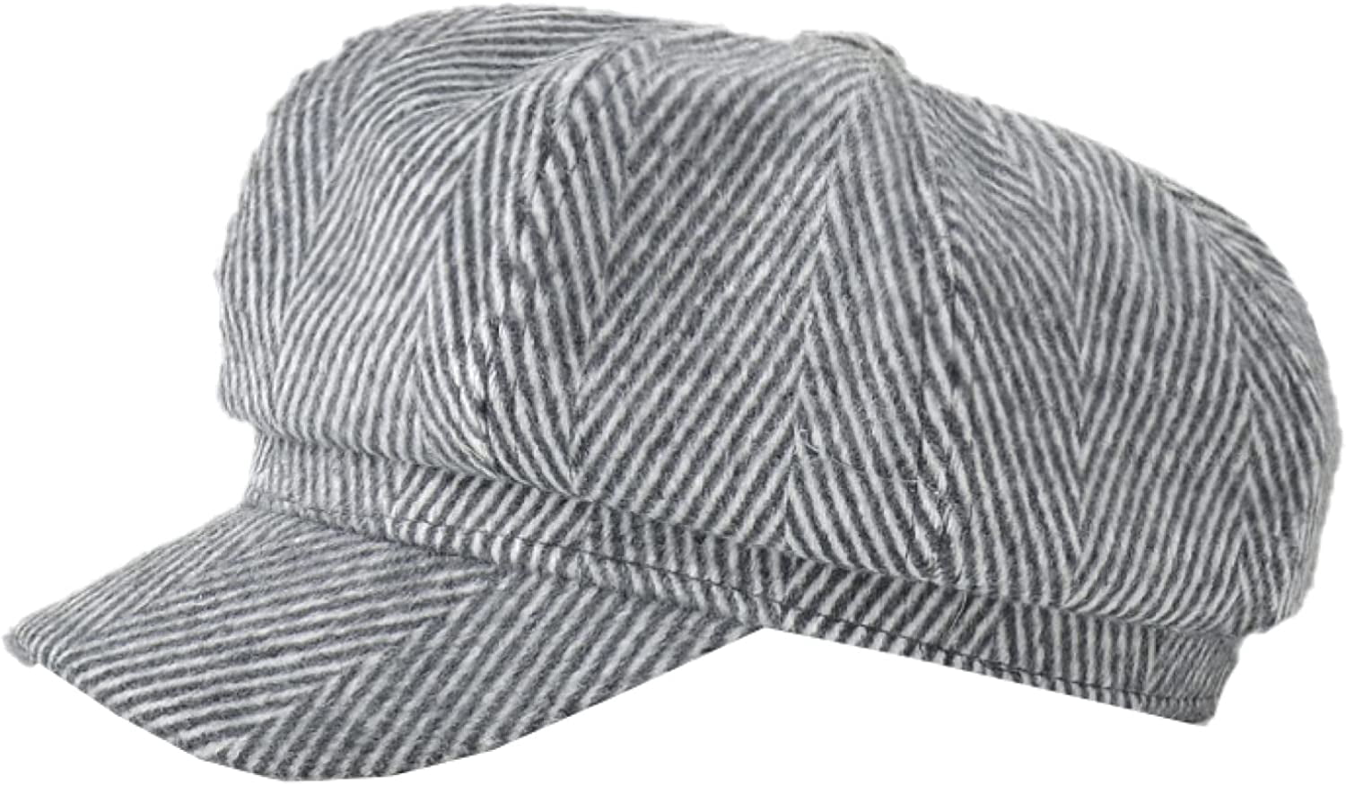 CoCopeaunts Newsboy Hat Octagonal Hat Women Winter Stripe Cap British ...