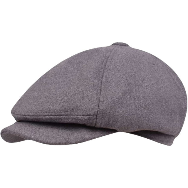CoCopeaunts Newsboy Hat Wool Felt Cap Retro Beret Hats for Men Vintage ...