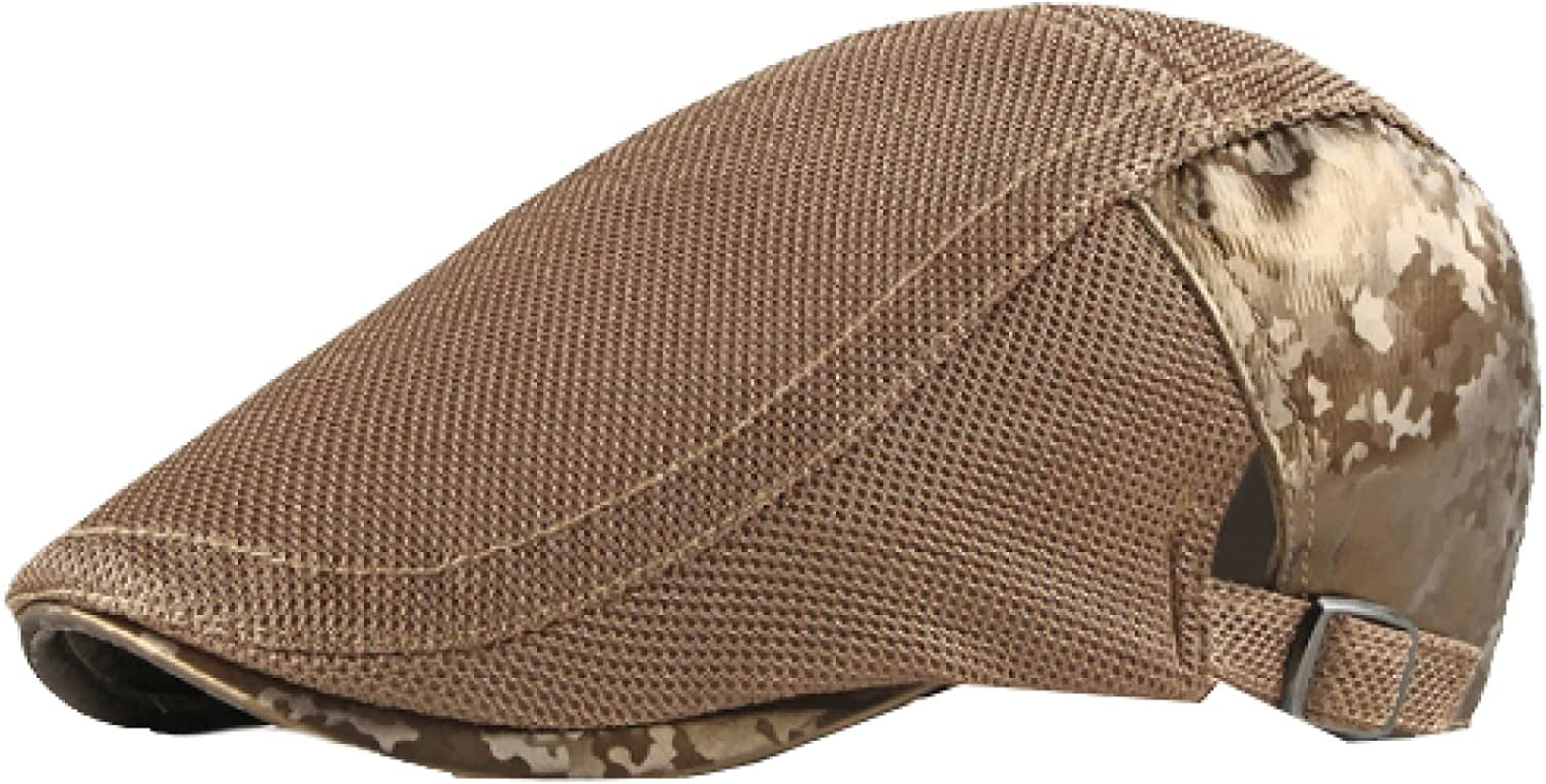 CoCopeaunts Newsboy Hats for Men Beret Summer Mesh Cap Adjustable Ivy ...