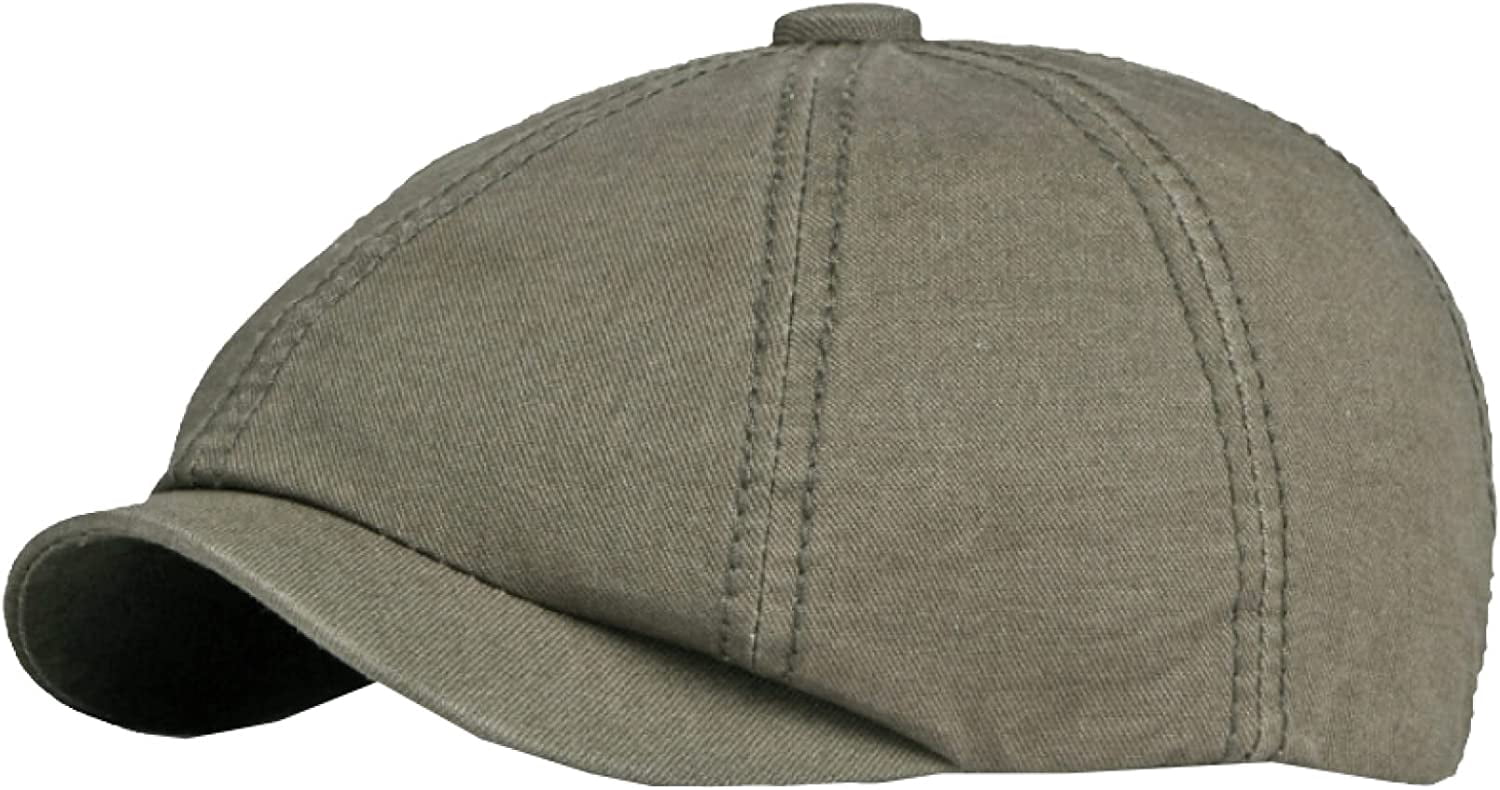 CoCopeaunts Newsboy Hats for Men Solid Plain Beret Adjustable Octagonal ...