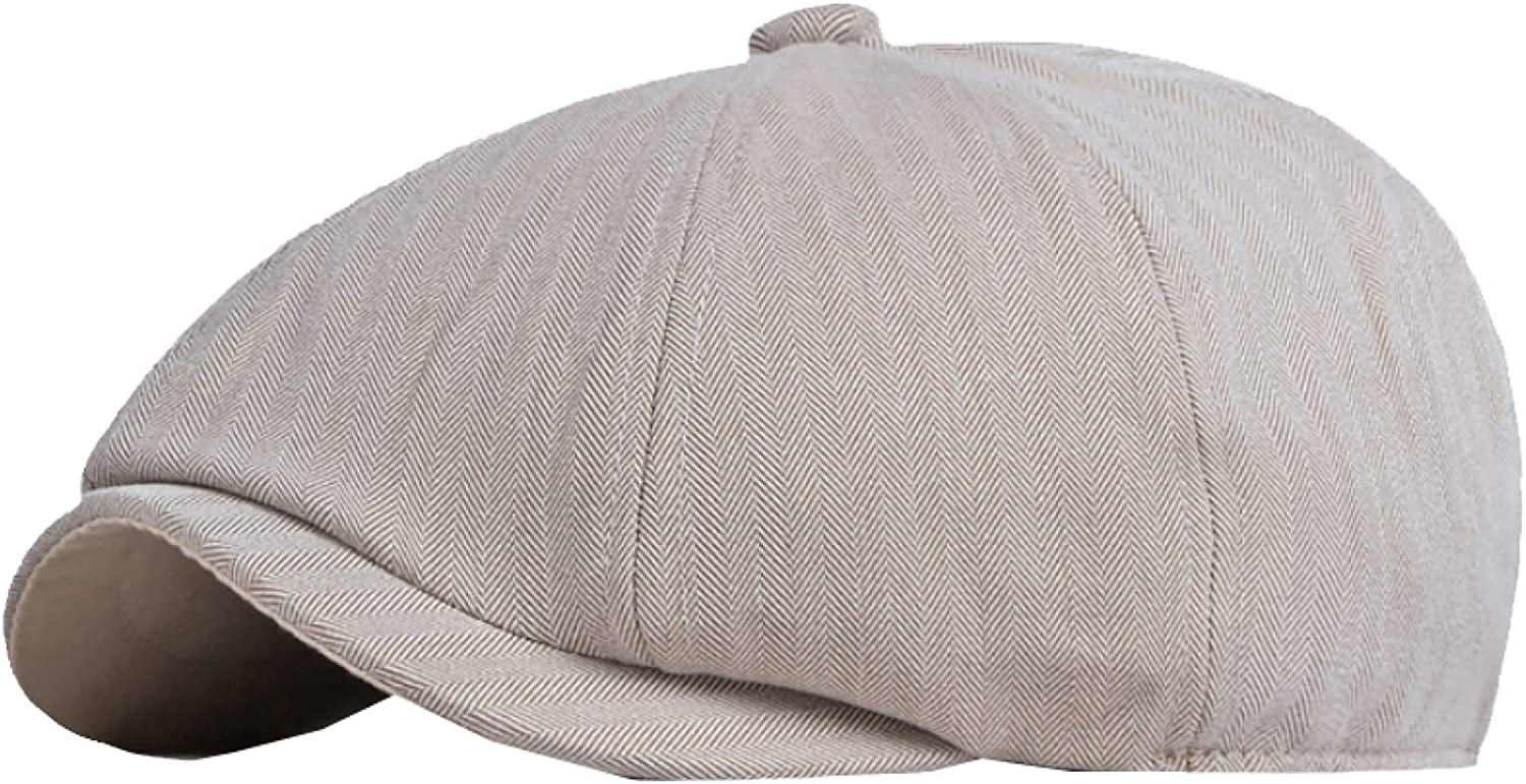 CoCopeaunts Newsboy Hats for Men Solid Plain Flat Cap Vintage Artist ...
