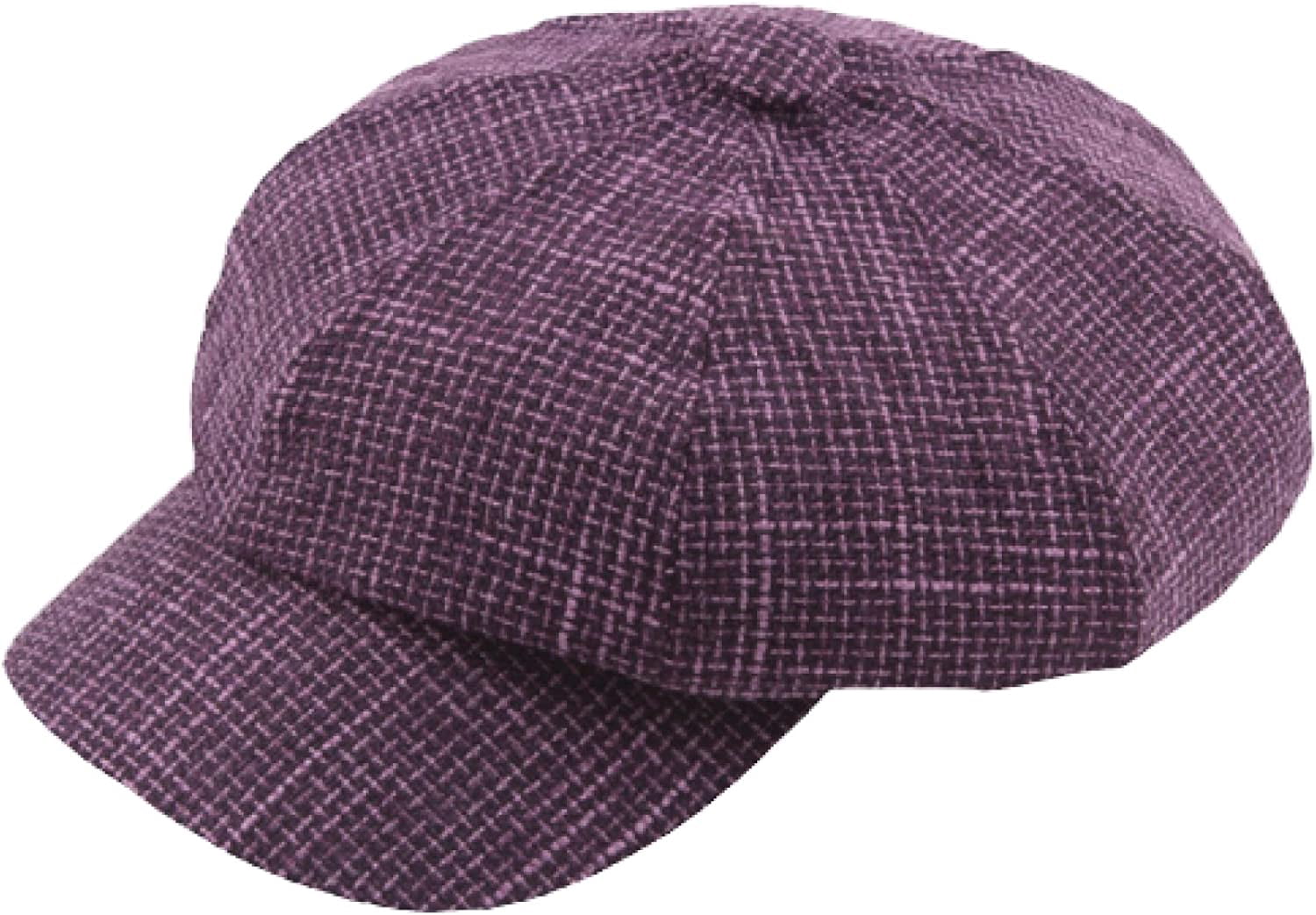 CoCopeaunts Newsboy Hats for Women Flat Cap Vintage Plaid Octagonal ...