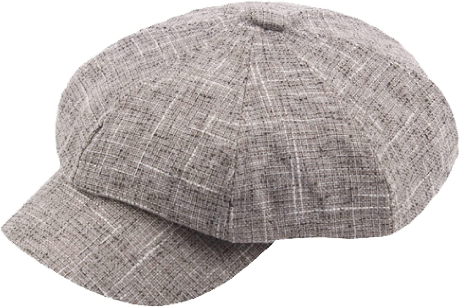 CoCopeaunts Newsboy Hats for Women Flat Cap Vintage Plaid Octagonal ...