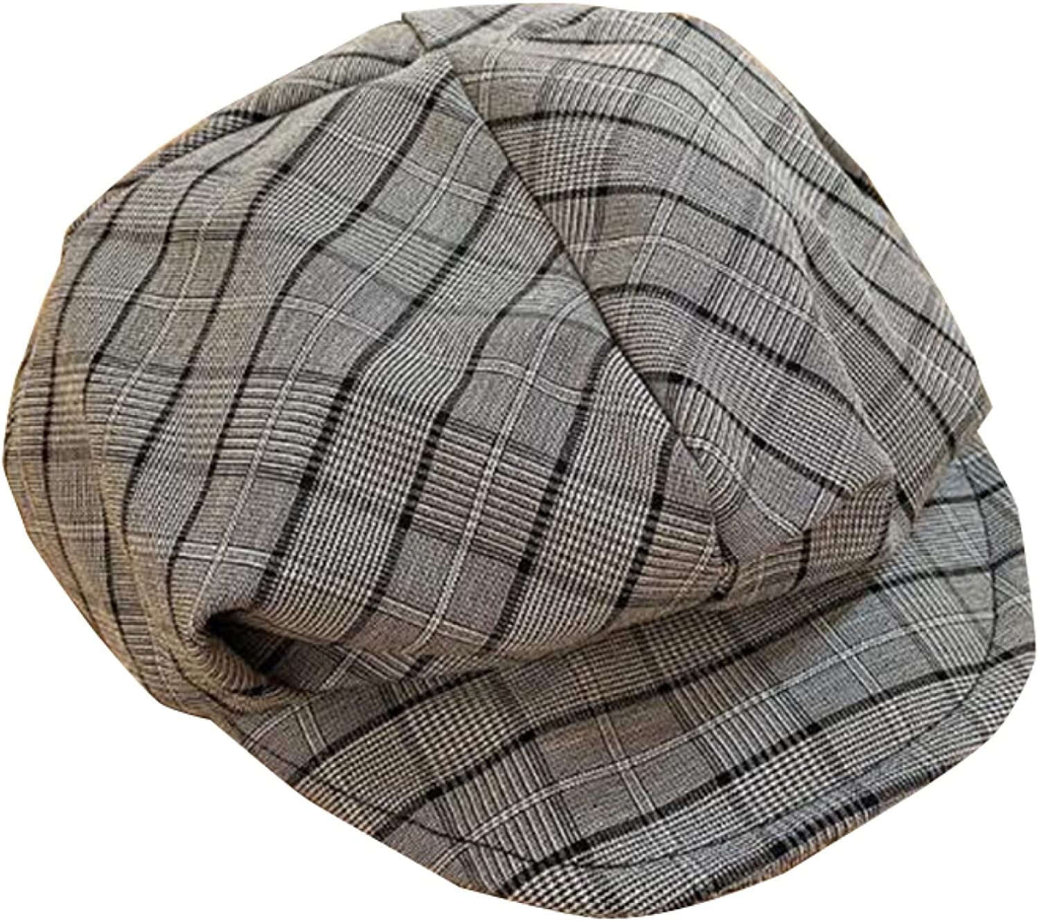 CoCopeaunts Newsboy Hats for Women Solid Plain Octagonal Newsboy Cap Men Ladies Casual Cotton ...