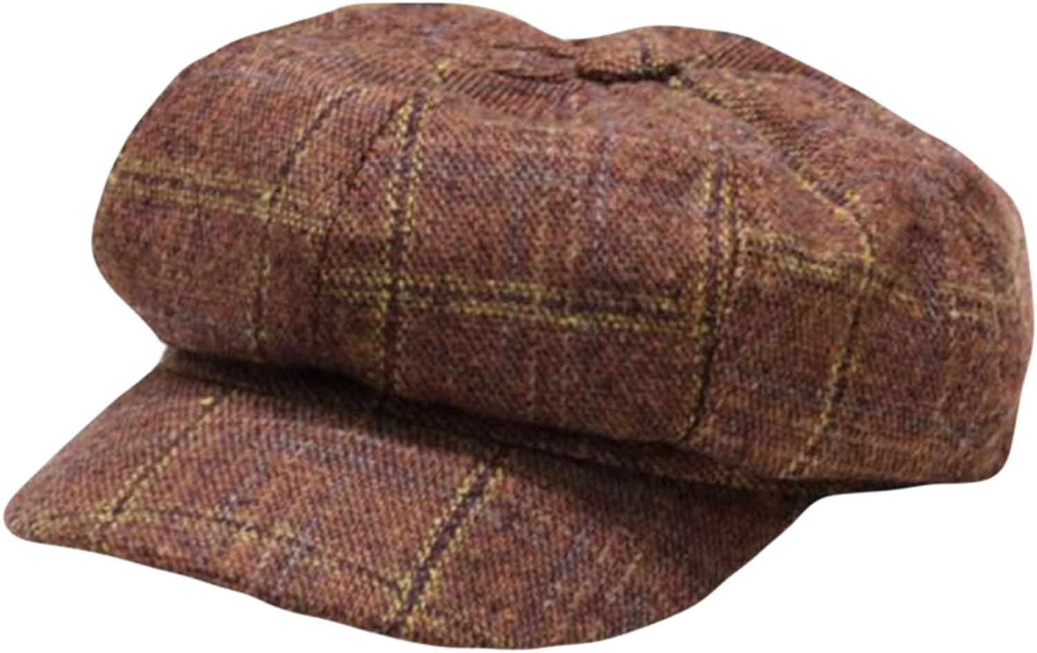 CoCopeaunts Newsboy Hats for Women Solid Plain Octagonal Newsboy Cap ...