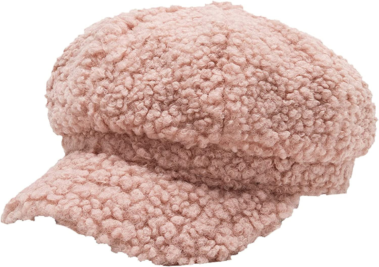 CoCopeaunts Octagon Newsboy Cap for Women Warm Winter Hat Japanese Style Beret Hat Solid Color ...