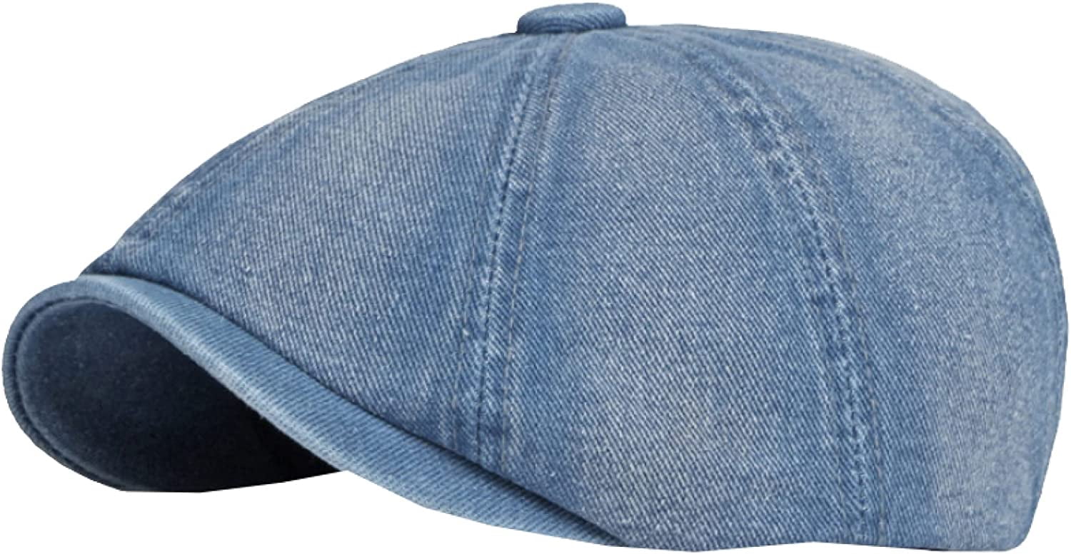 CoCopeaunts Octagonal Newsboy Cap Berets Men Women Flat Cap Hat Washed ...