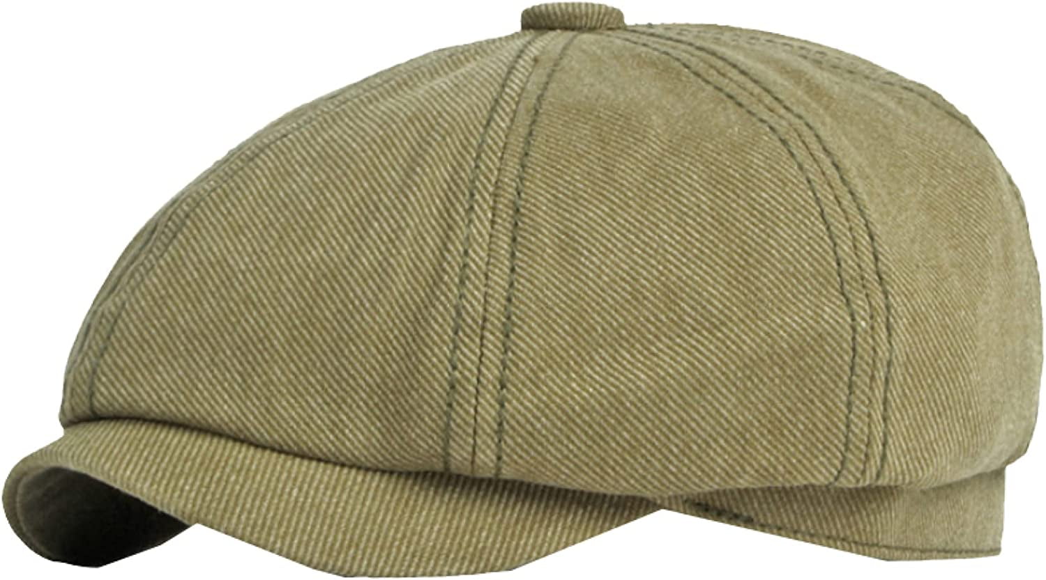 CoCopeaunts Octagonal Newsboy Cap Cotton Beret Hats for Men Spring ...