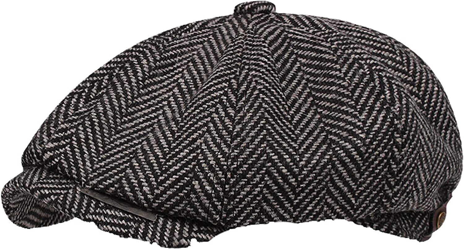 CoCopeaunts Octagonal Newsboy Hats for Men Vintage British Newsboy Cap ...