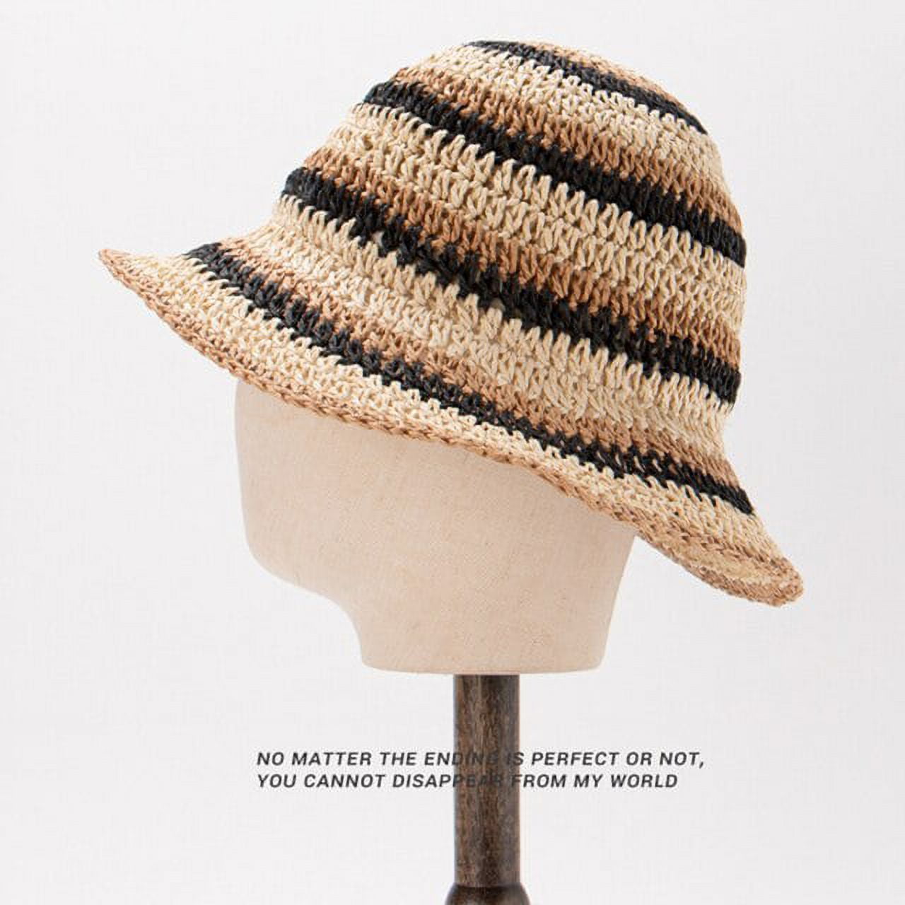 CoCopeaunts Rainbow Striped Sun Hats For Women Summer Wide Brim Bucket ...