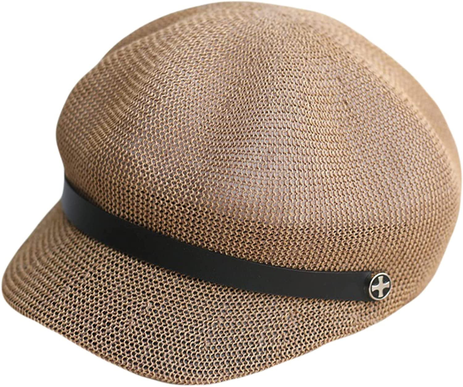 CoCopeaunts Short Brim Newsboy Cap Breathable Octagonal Cap Washable ...