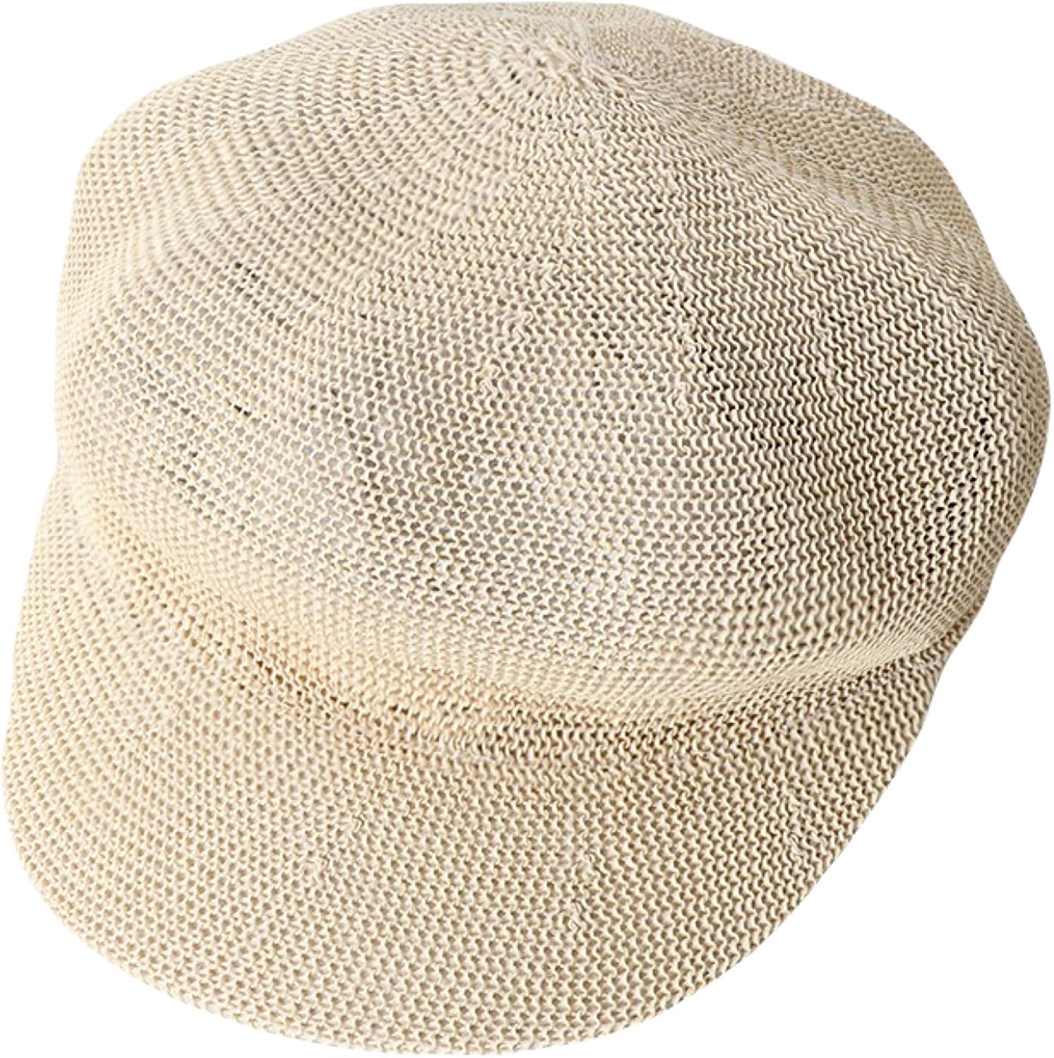 CoCopeaunts Short Brim Newsboy Hats for Women Adjustable Straw Beret ...