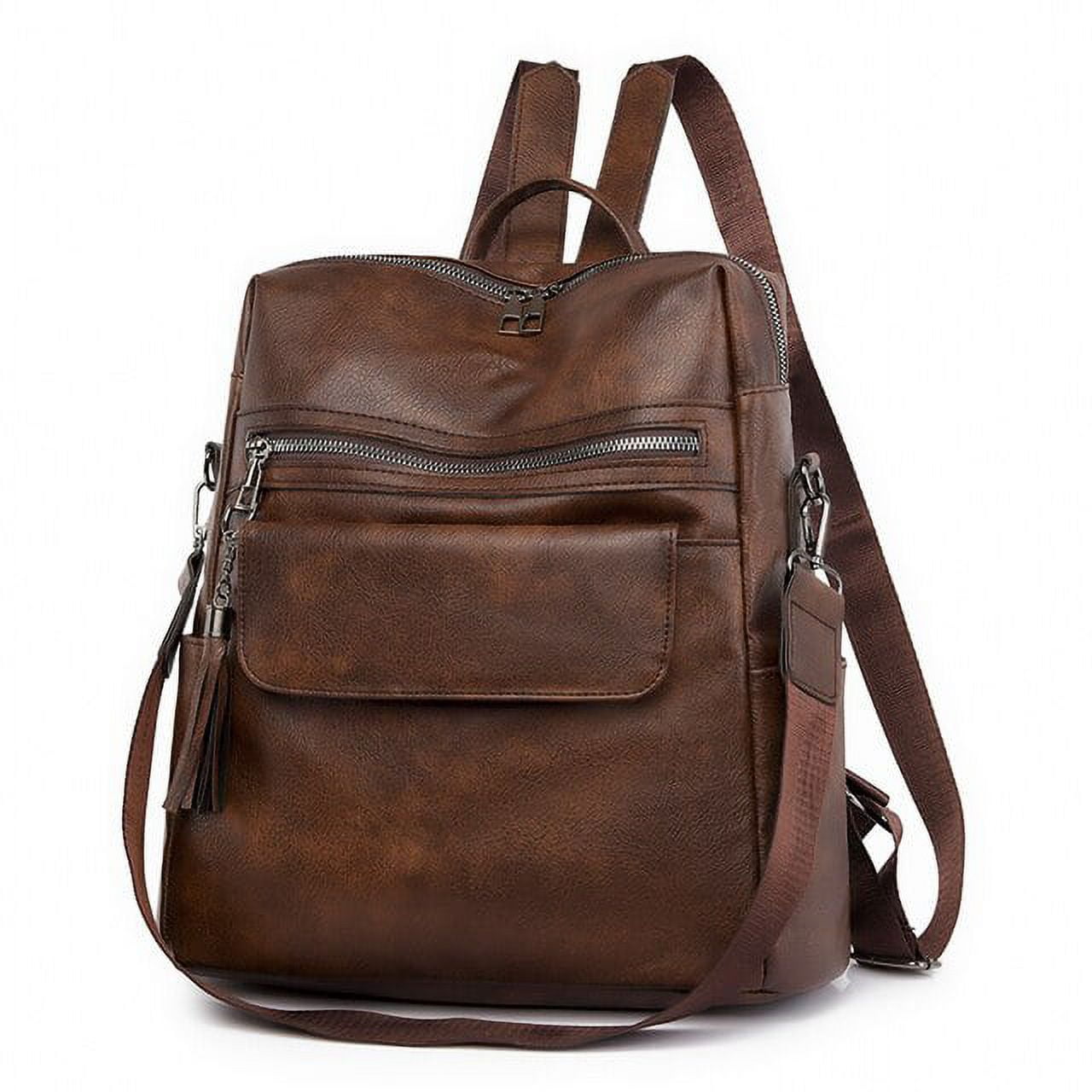 CoCopeaunts Soft Leather Women Backpack Large Capacity Female Travel ...