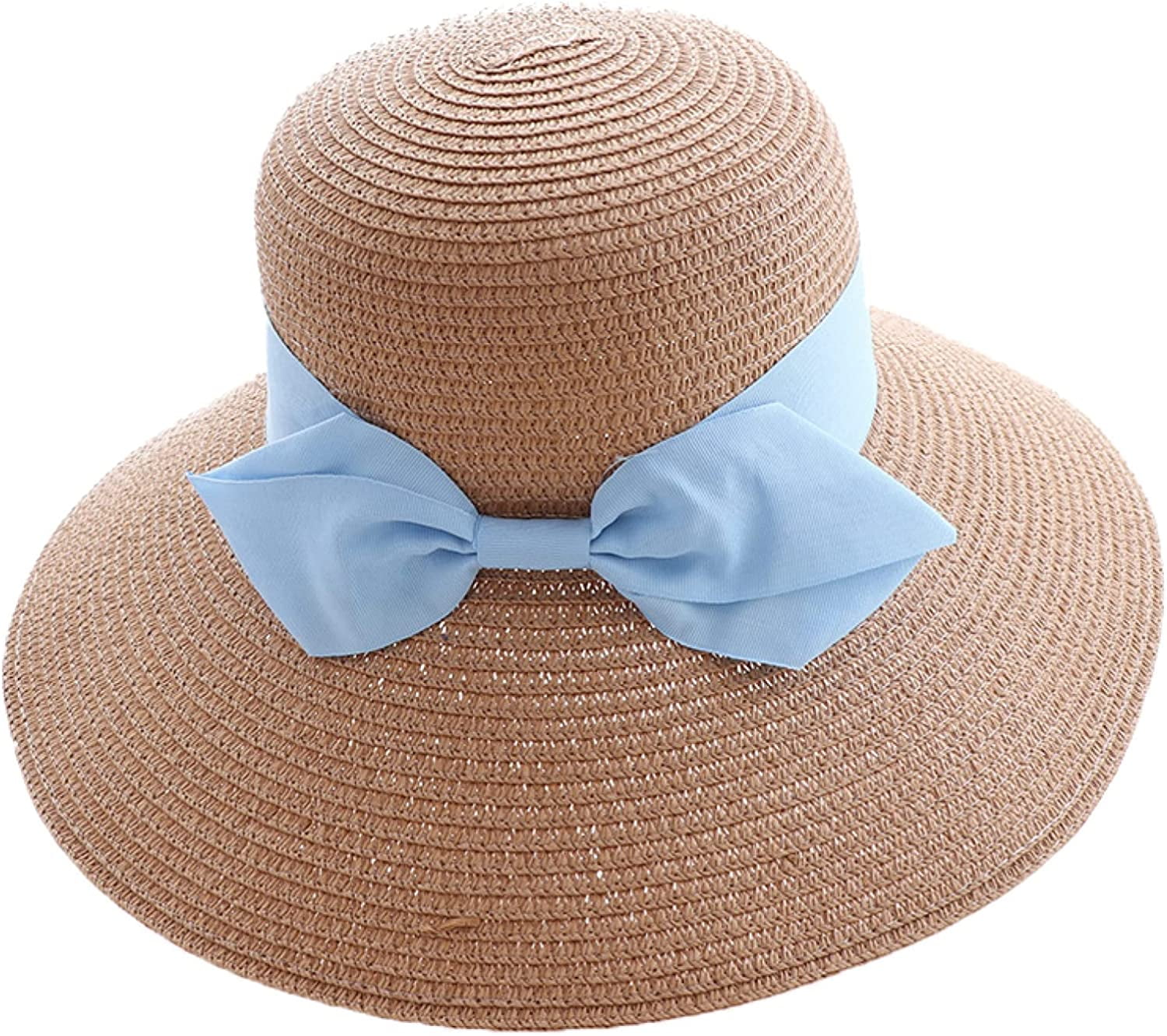 CoCopeaunts Straw Bucket Hat for Women Bowknot Decorate Belt Spring ...