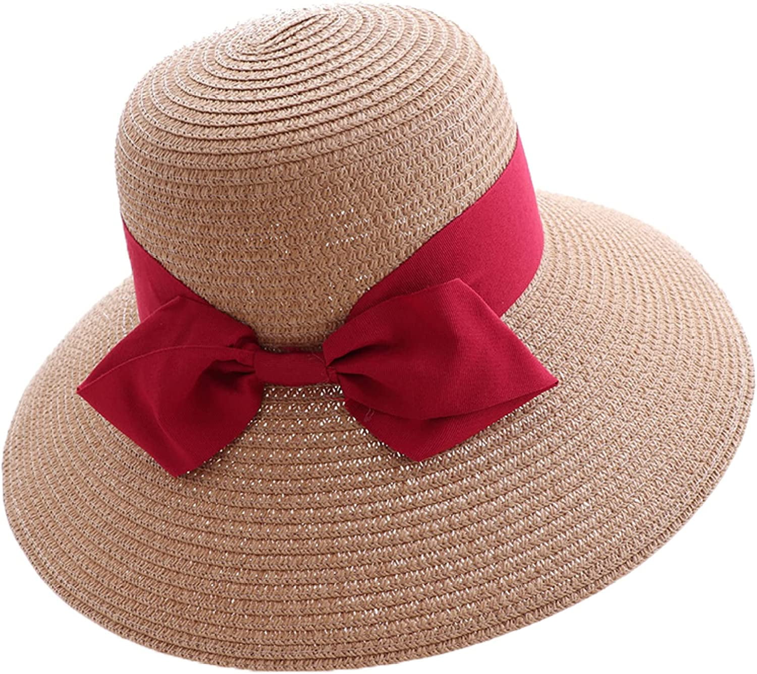 CoCopeaunts Straw Bucket Hat for Women Bowknot Decorate Belt Spring ...