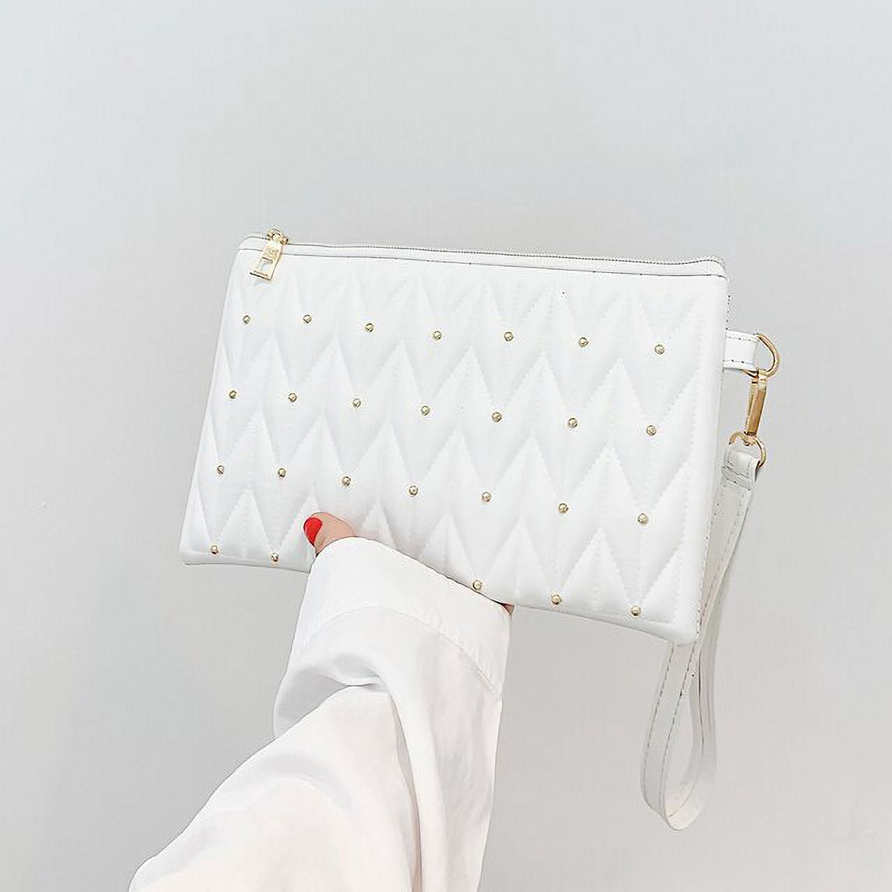 CoCopeaunts Stylish Women Rivet Pattern Evening Clutch Bag Solid Dinner ...