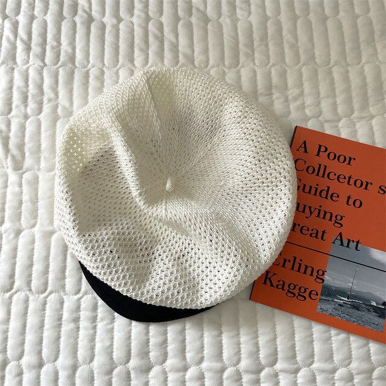 CoCopeaunts Summer Hollow Beret Octagonal Hats For Women Knitted ...