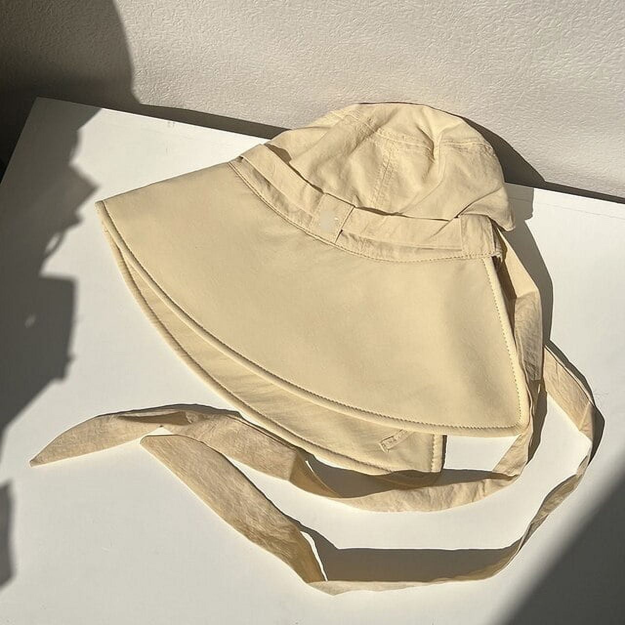 CoCopeaunts Summer Lace Bucket Hat For Women Foldable Large Brim Beach ...