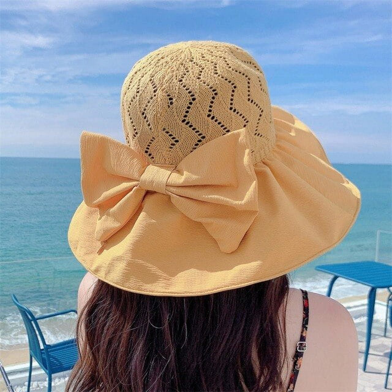 CoCopeaunts Summer Women Bucket Hat UV Protection Sun Hats Solid Color ...