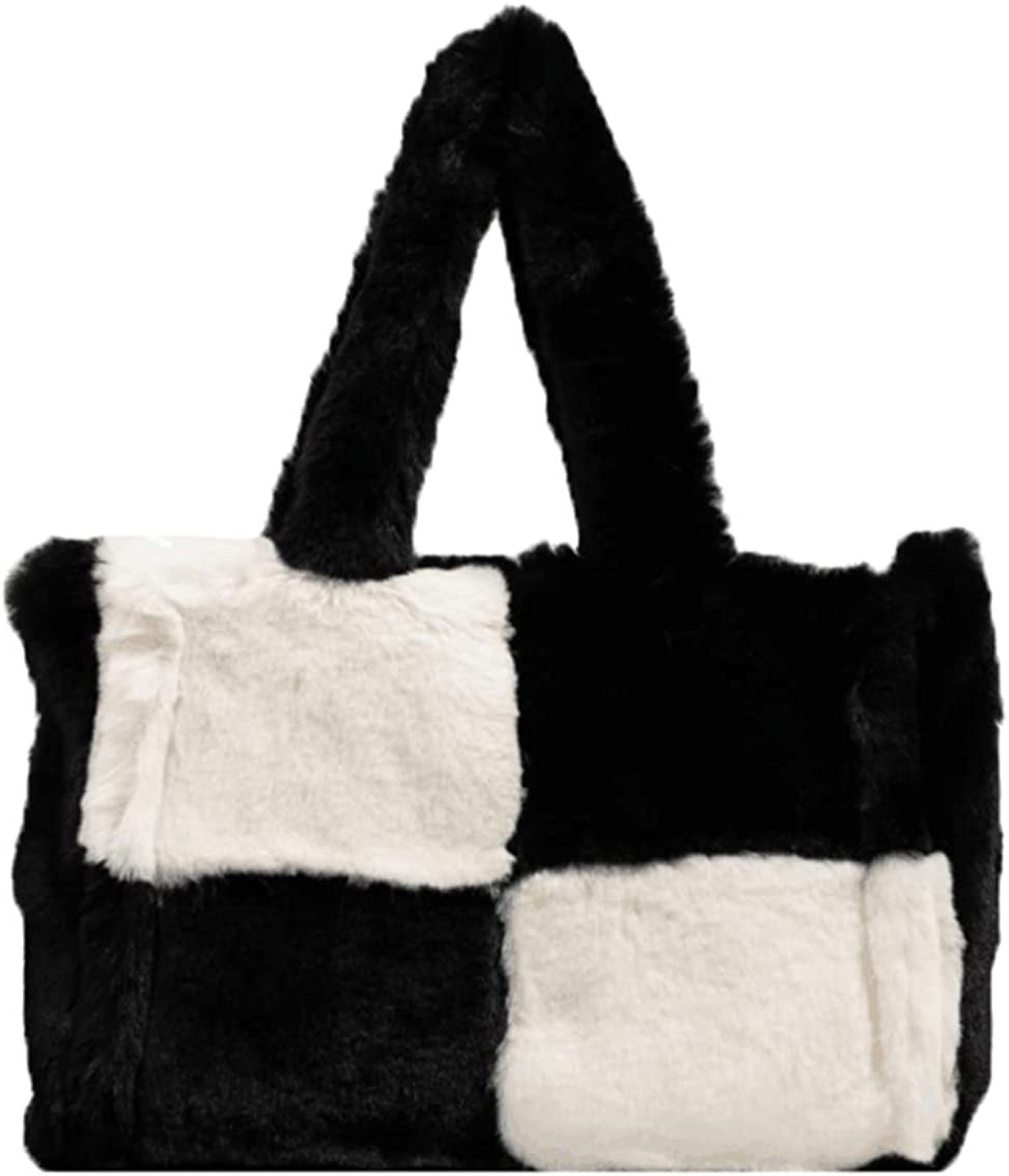 CoCopeaunts Tote Bag Women Winter Plush Tote Bag Satchel Bag Shoulder ...