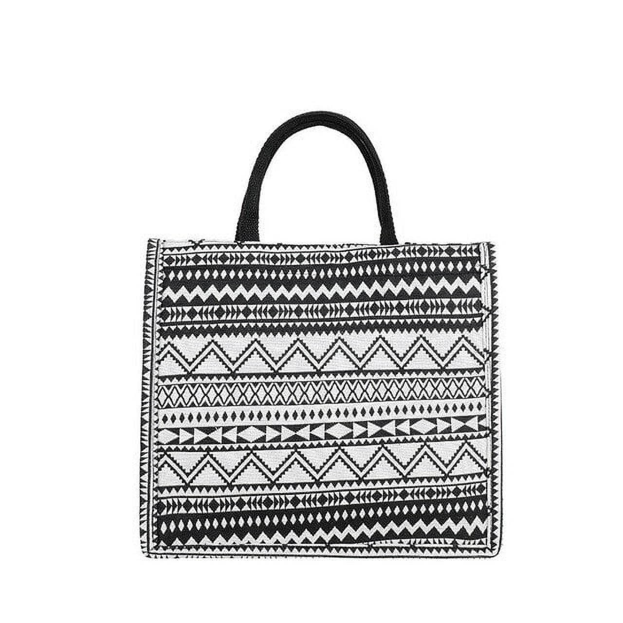 CoCopeaunts Vintage Women Canvas Wave Houndstooth Shoulder Shopping Bag ...