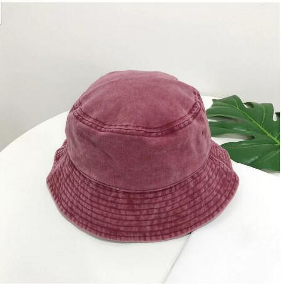 CoCopeaunts Washed Denim Bucket Hat Women Fishermans Hat Bucket Hat ...