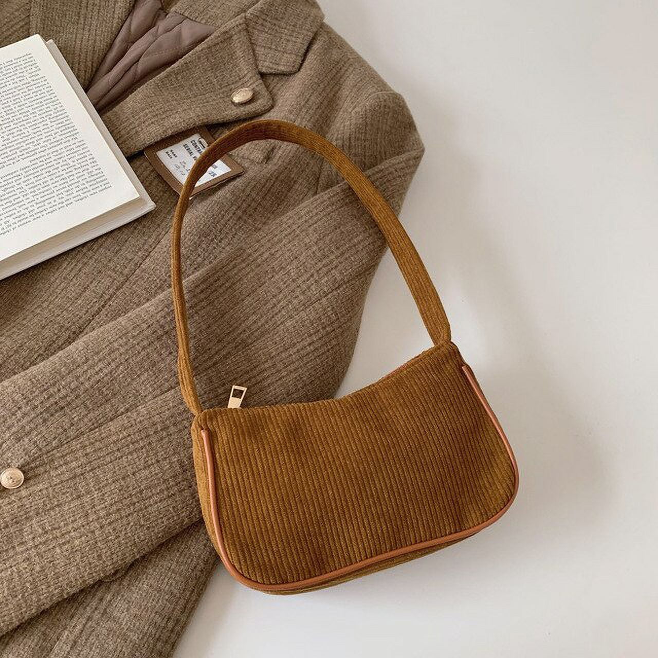 CoCopeaunts Winter Corduroy Underarm Bag Casual Women Shoulder Bags ...