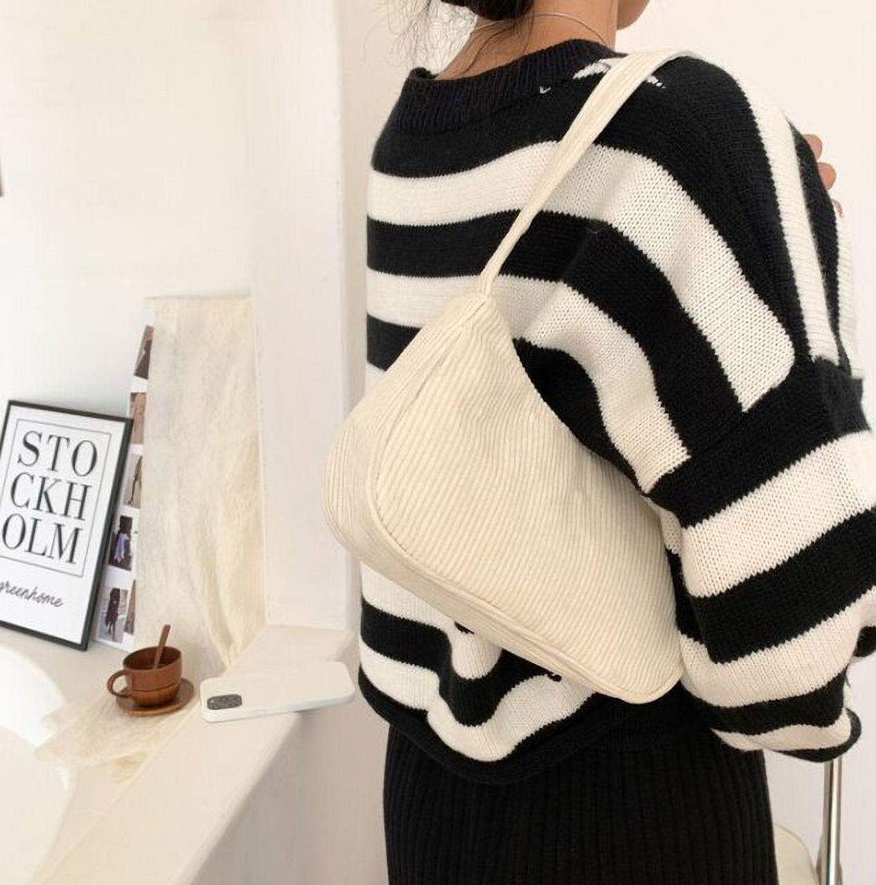 CoCopeaunts Winter Corduroy Underarm Bag Casual Women Shoulder Bags ...